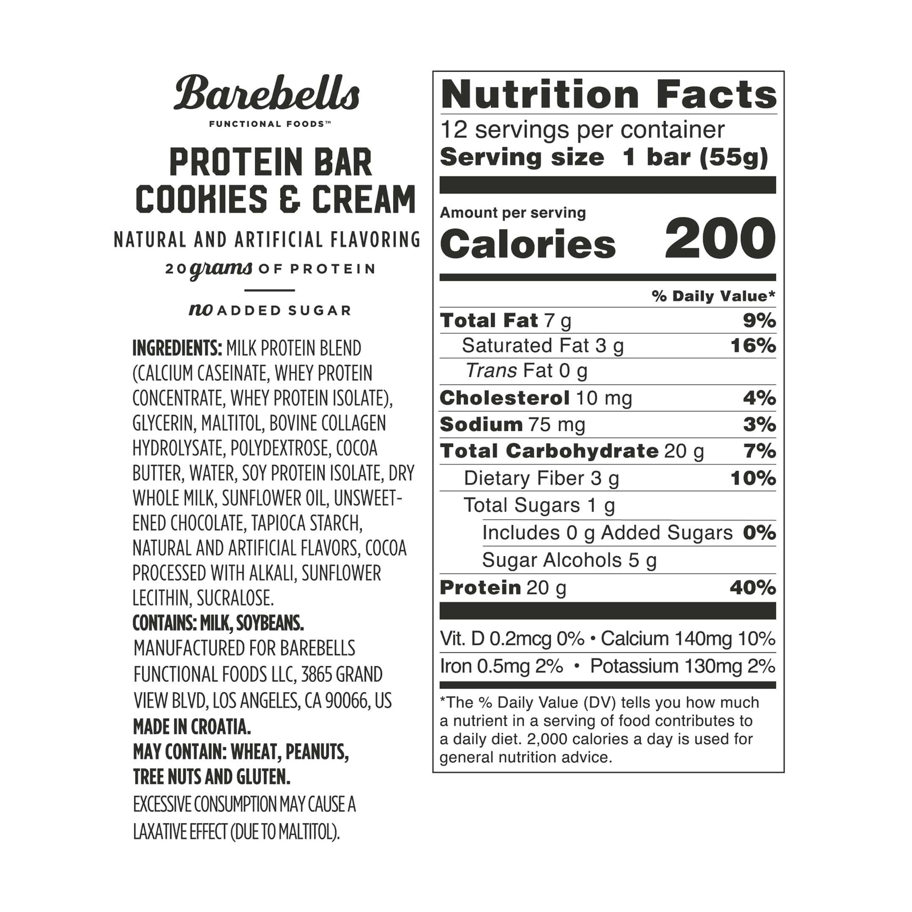 Barebells Cookies & Cream Protein Bar - World Market