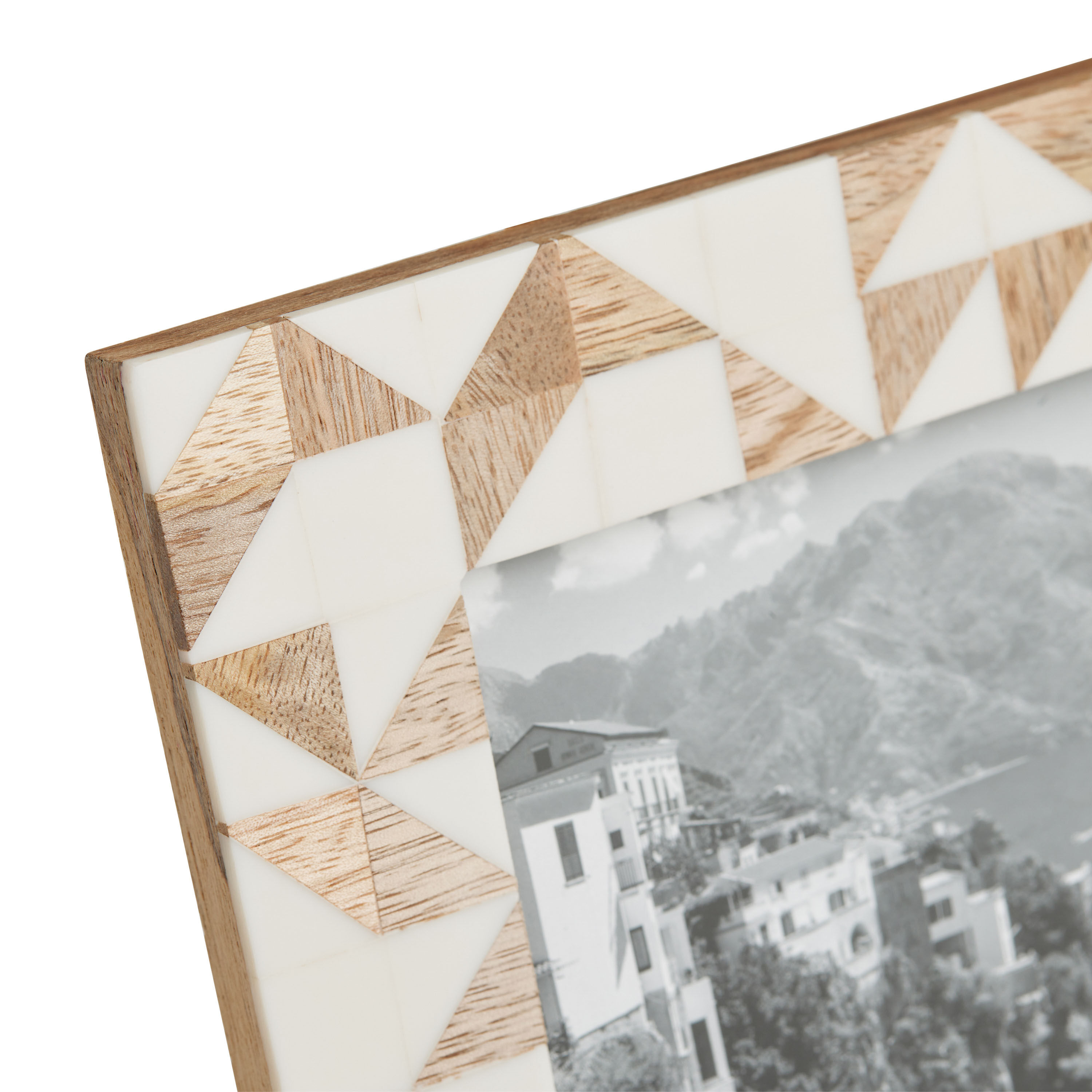 White Resin And Wood Frame Collection - World Market