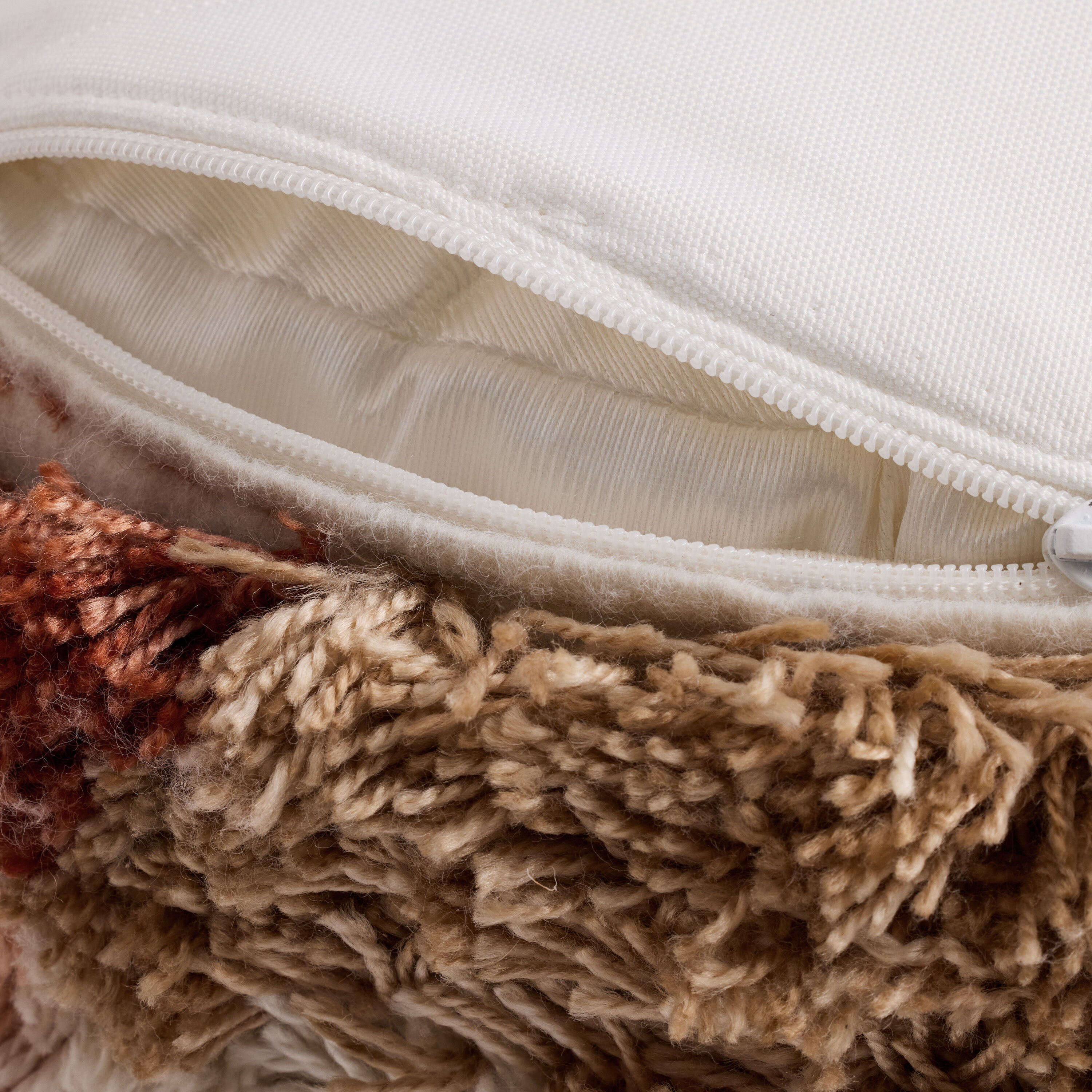 Round Multicolor Tufted Indoor Outdoor Pouf - World Market