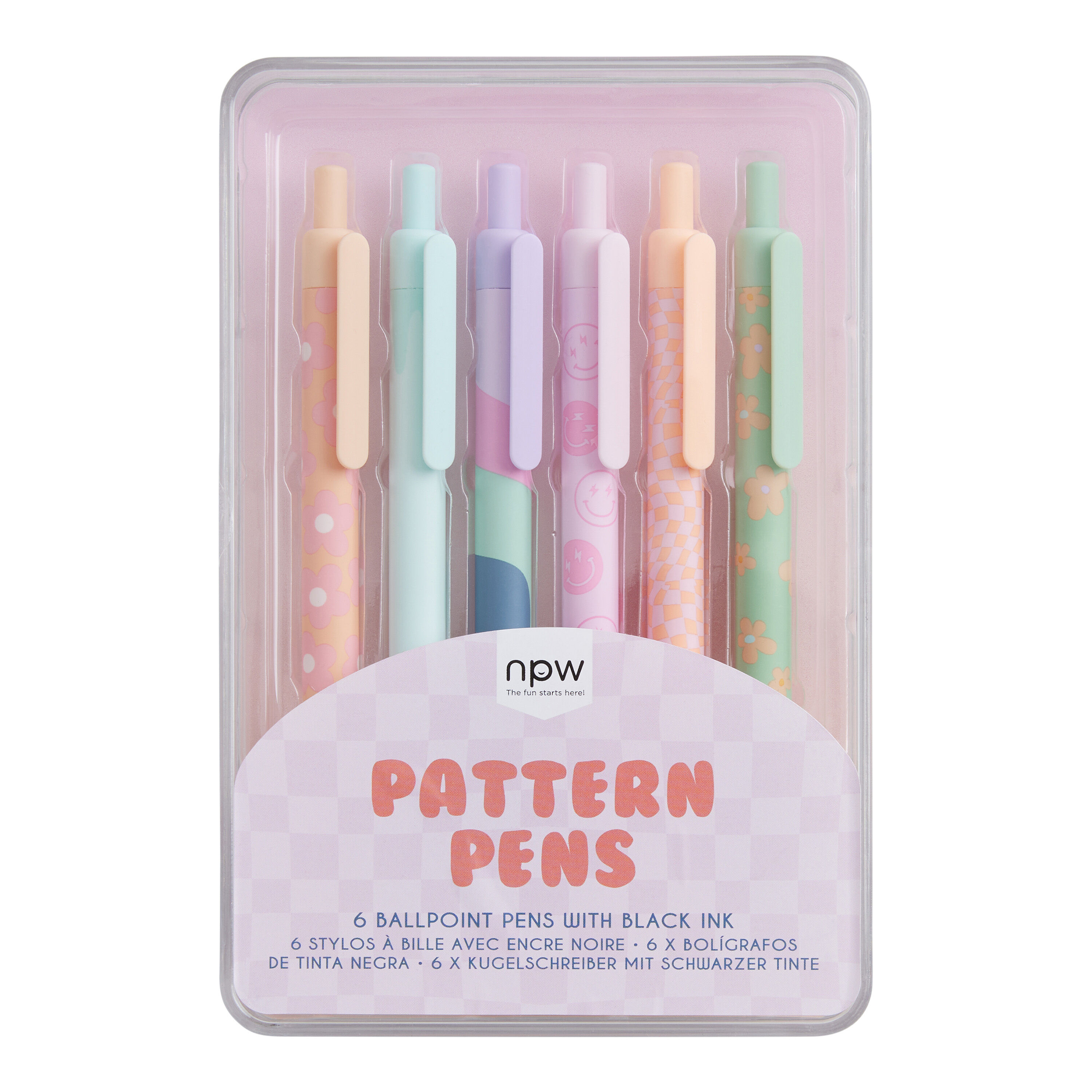 Ballpoint Pattern Pens with Case 6 Pack - World Market