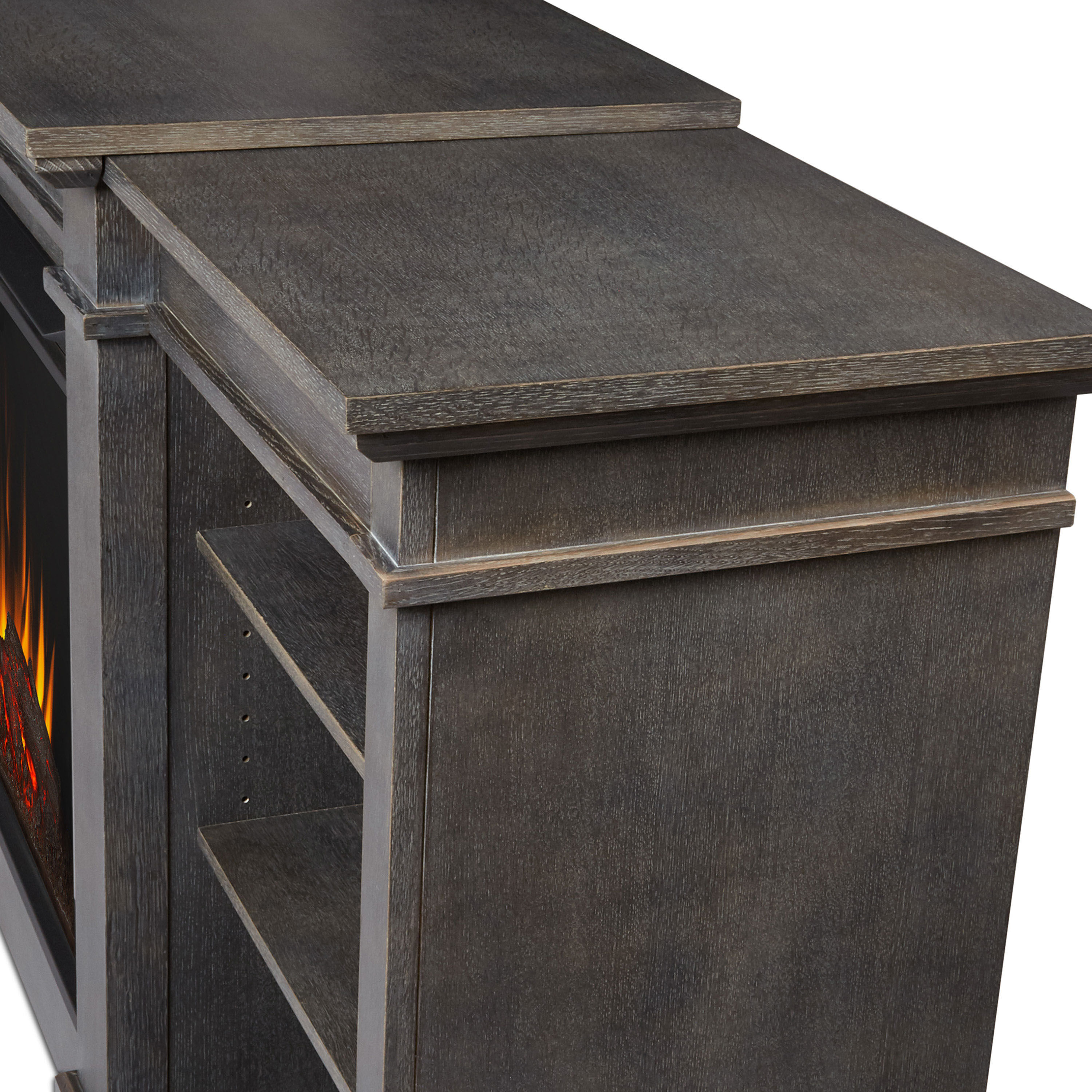 Brisque Wood Electric Fireplace Media Stand - World Market