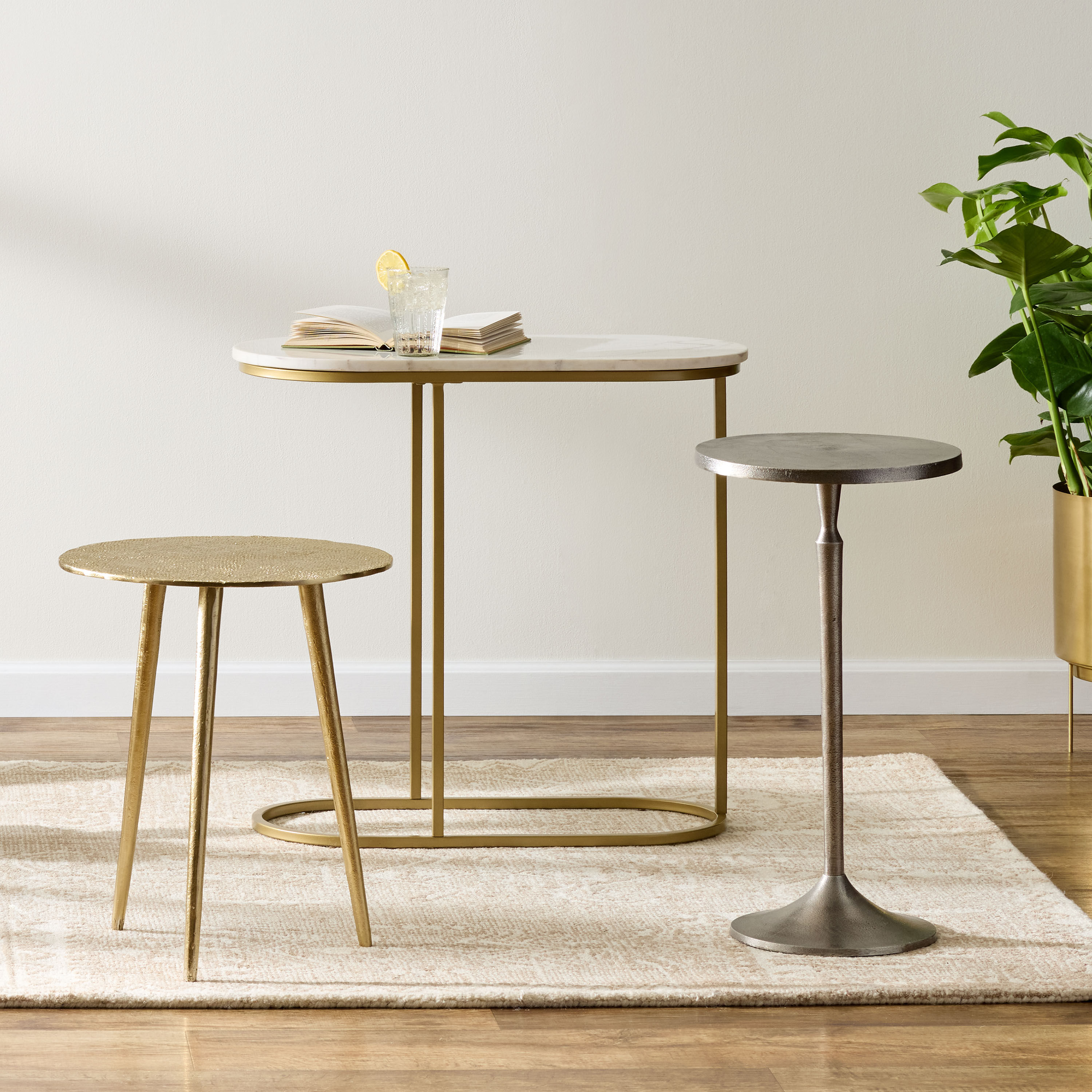 Colmar Oval Mixed Material End Table World Market