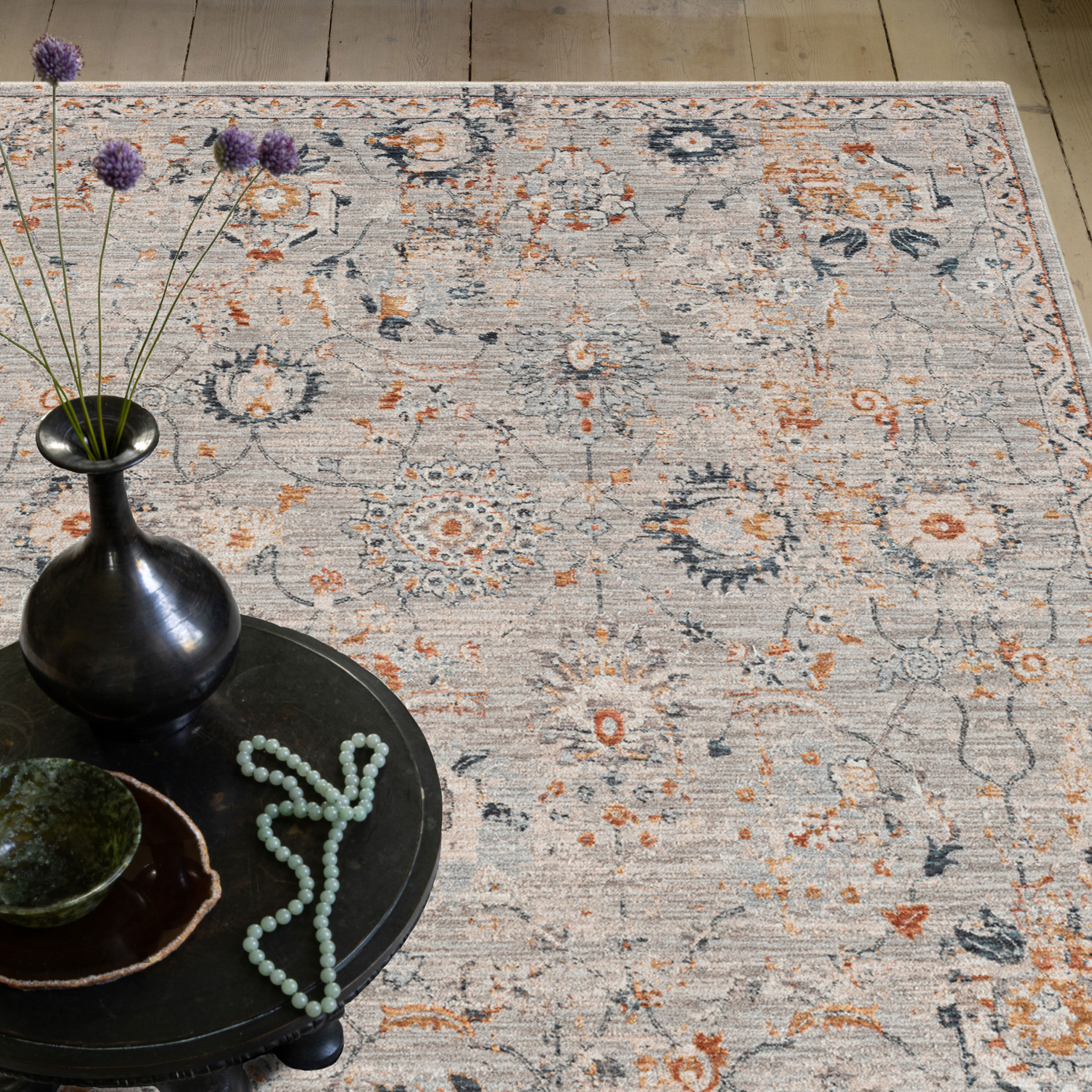 Manor Floral Traditional Style Area Rug - World Market