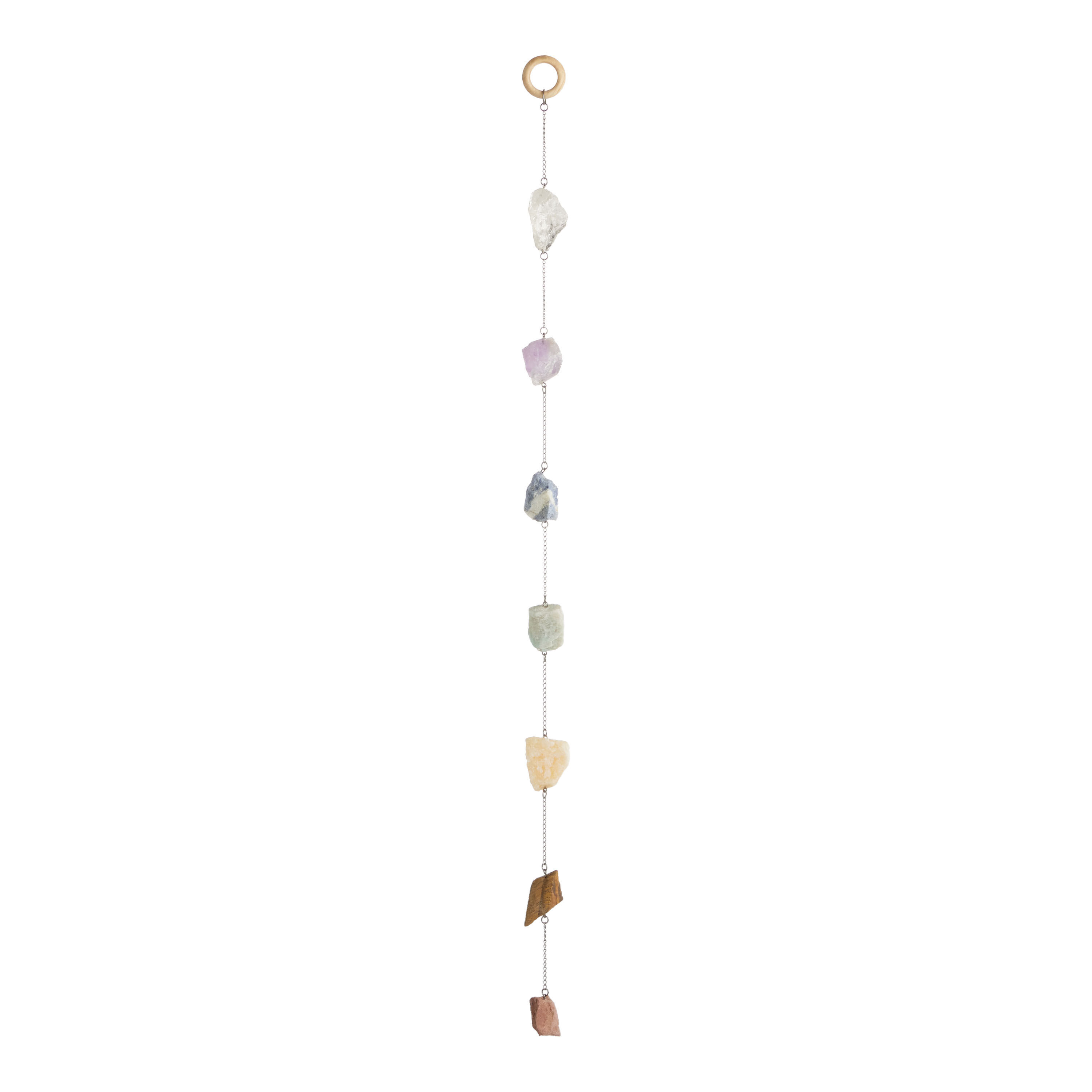 Natural Crystal And Metal Chain Hanging Decor - World Market