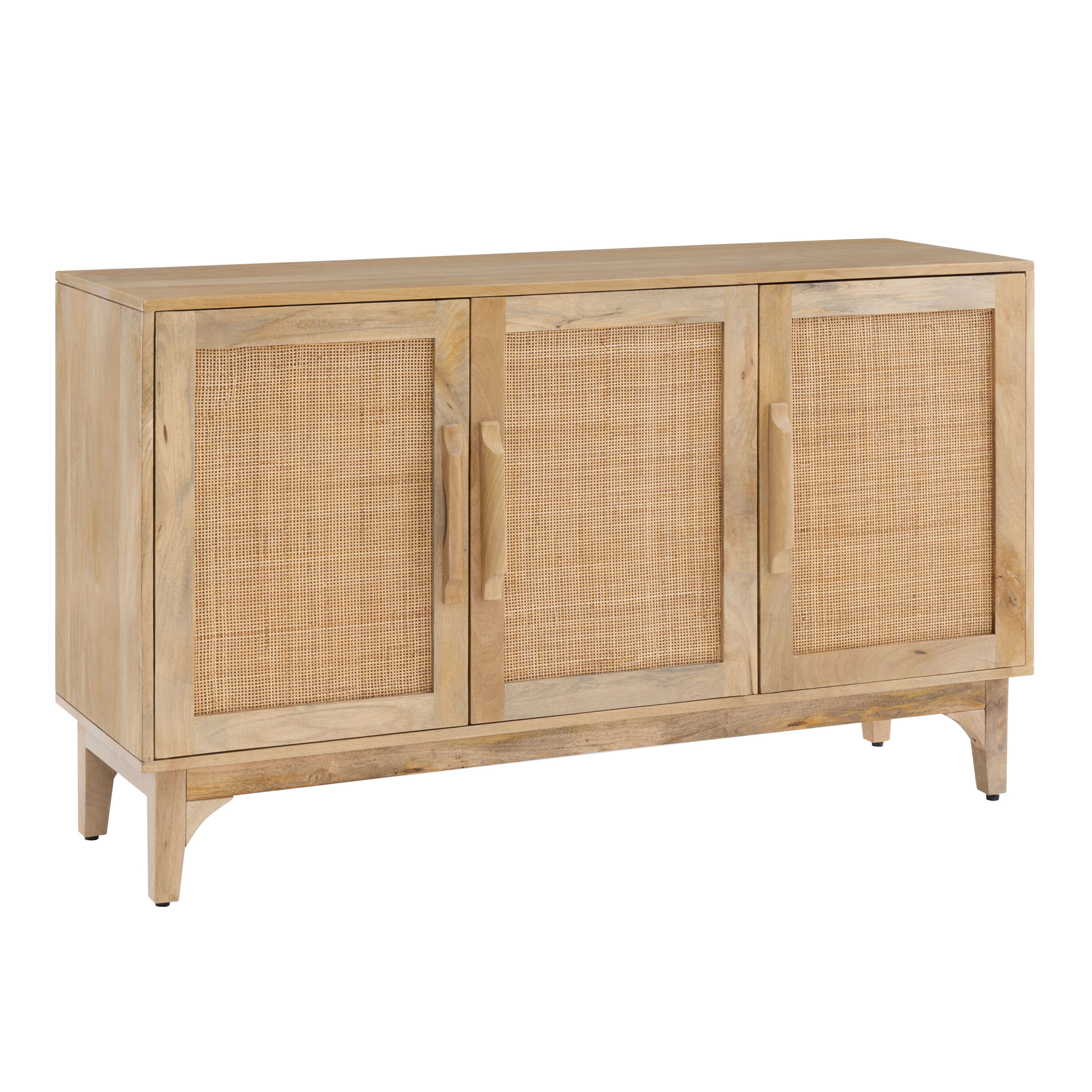 Interlaken Wood and Cane Media Stand by World Market