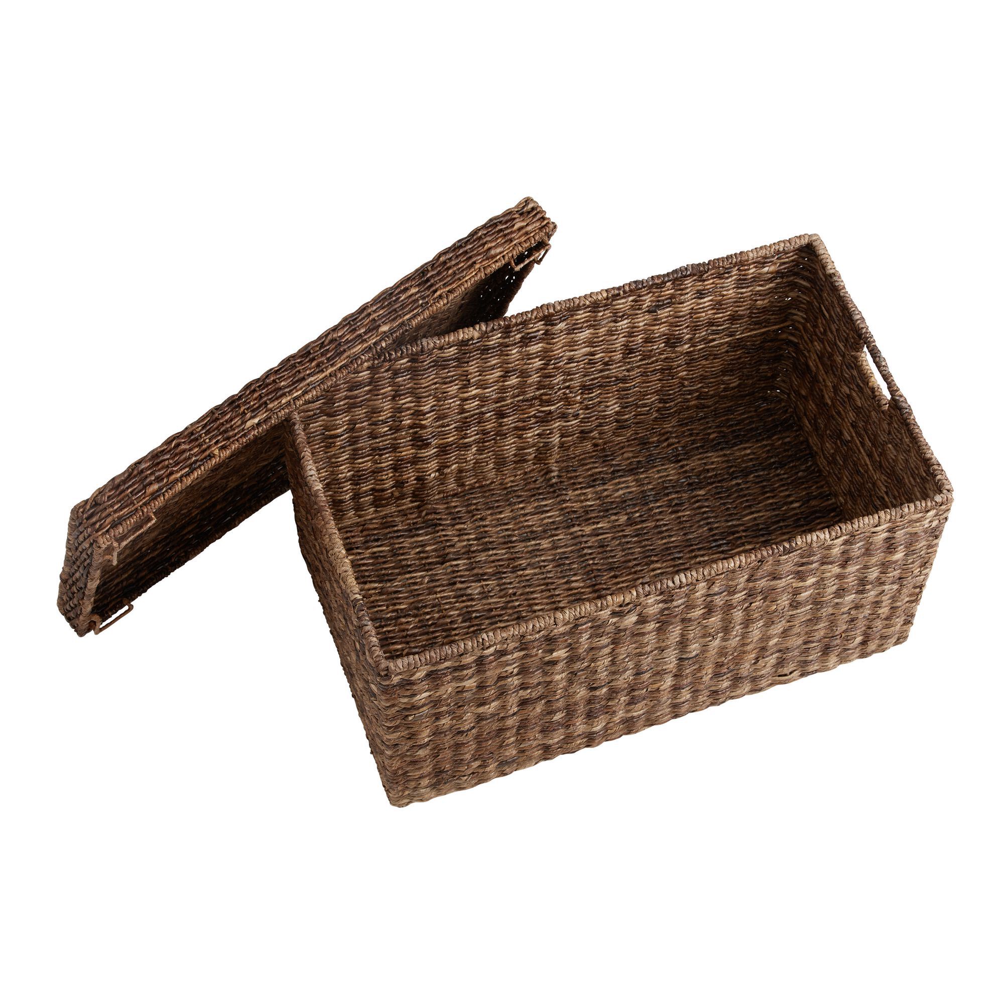 Madras Dark Brown Abaca Storage Trunk - World Market Madras Dark Brown Abaca Storage Trunk - World Market