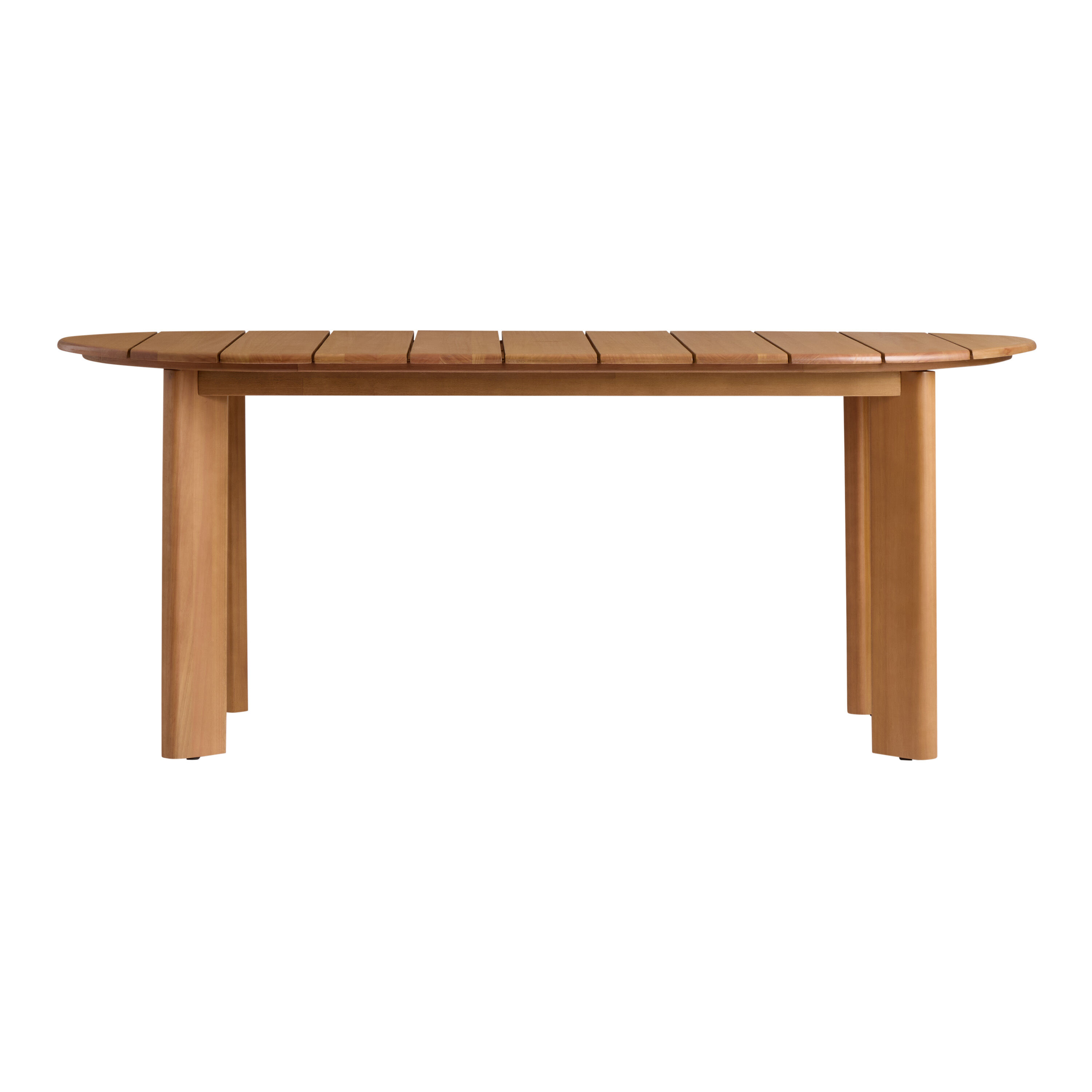 Savio Oval Light Brown Eucalyptus Outdoor Dining Table