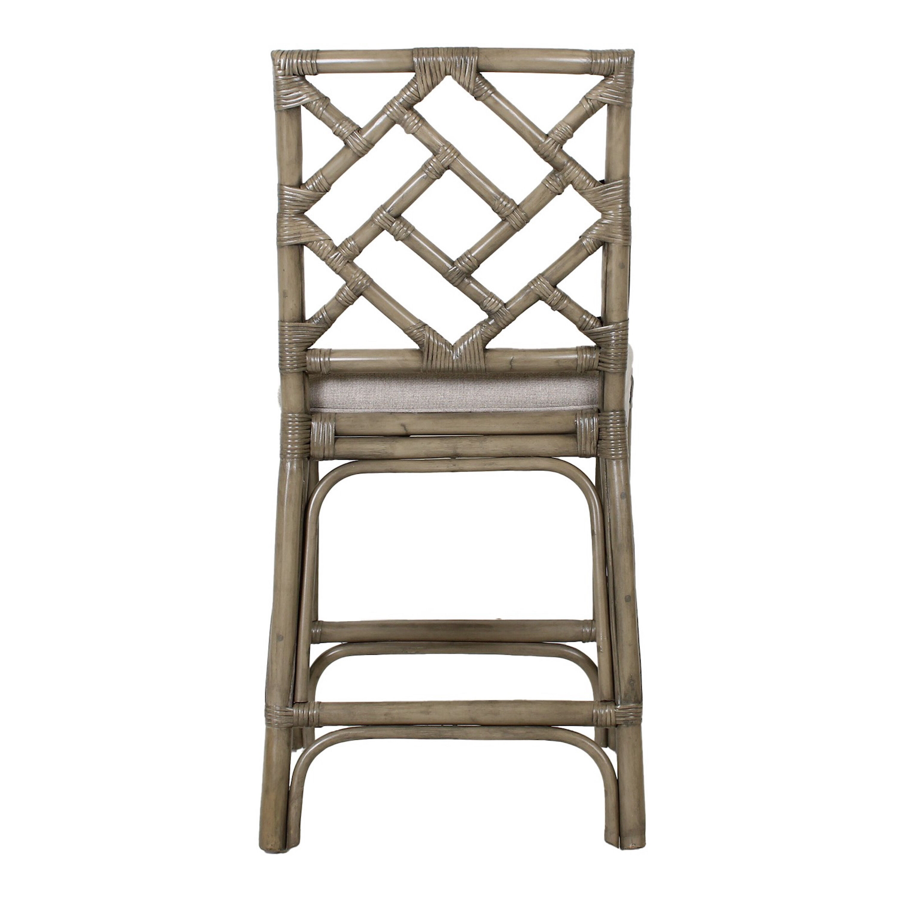Minerve Rattan Geo Upholstered Counter Stool by World Market