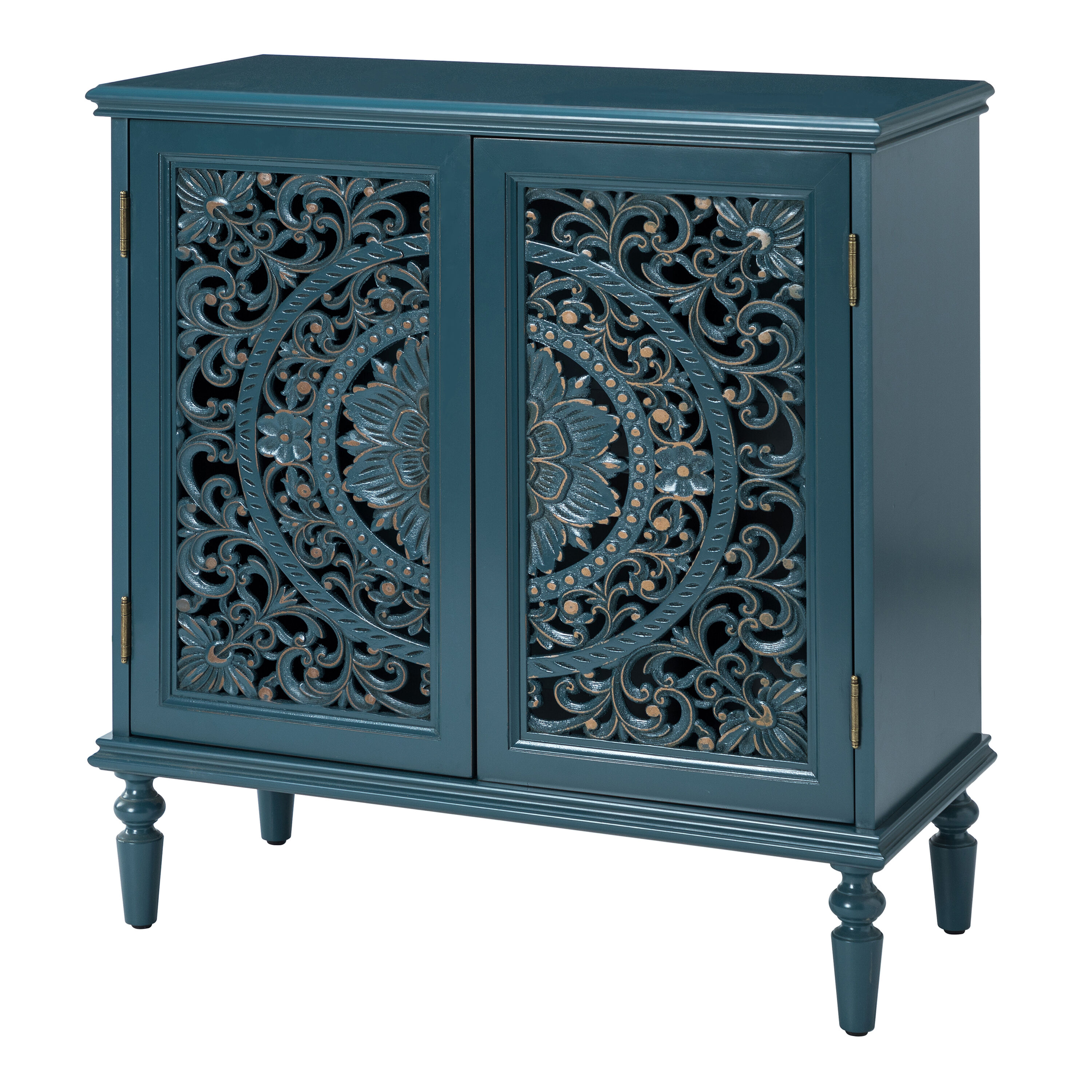 Dauphin Carved Wood Medallion Storage Cabinet World Market