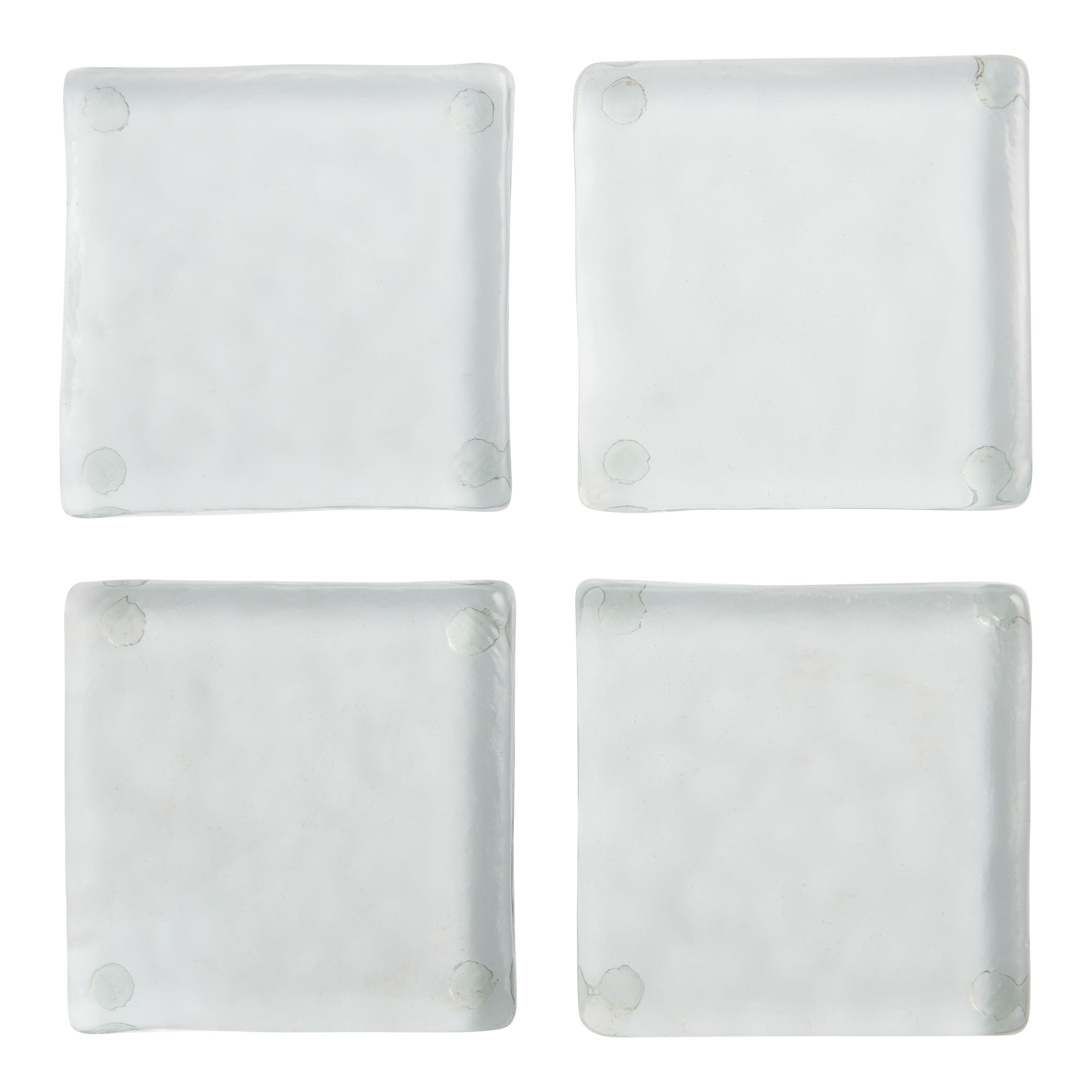 Square Recycled Glass Slab Coasters 4 Pack - World Market