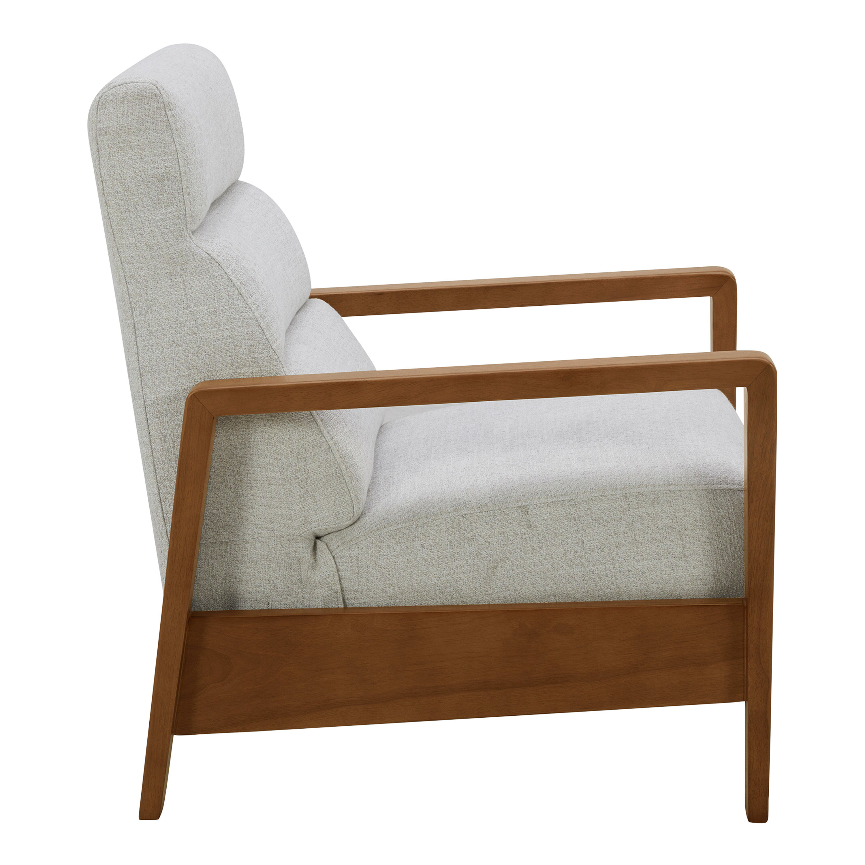 Erik Wood Frame Upholstered Push Back Recliner World Market