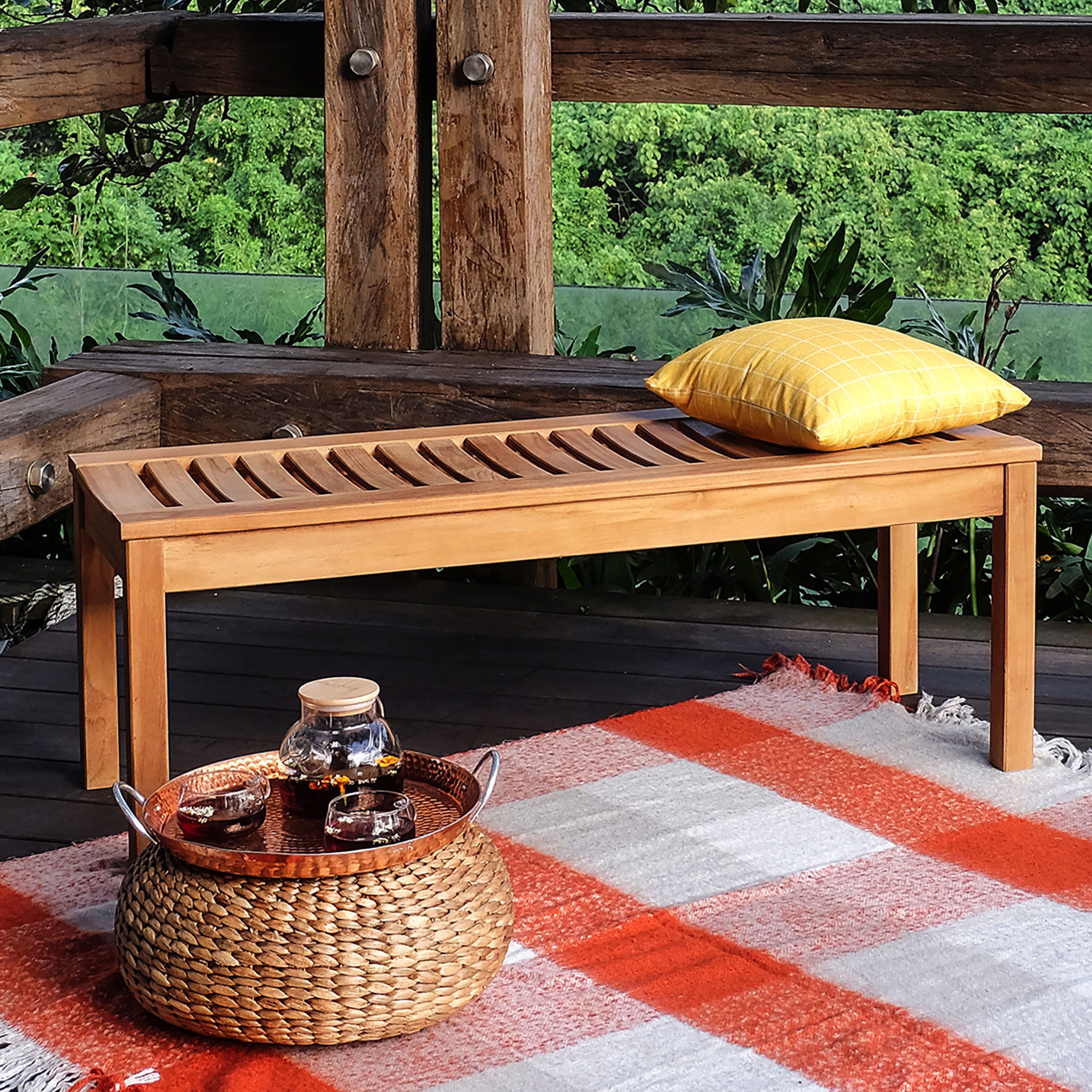 World market teak patio set store