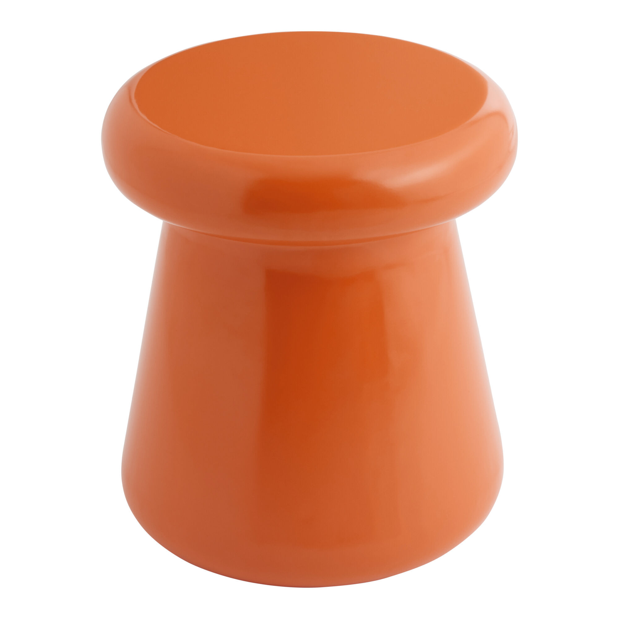 Orange metal side table store
