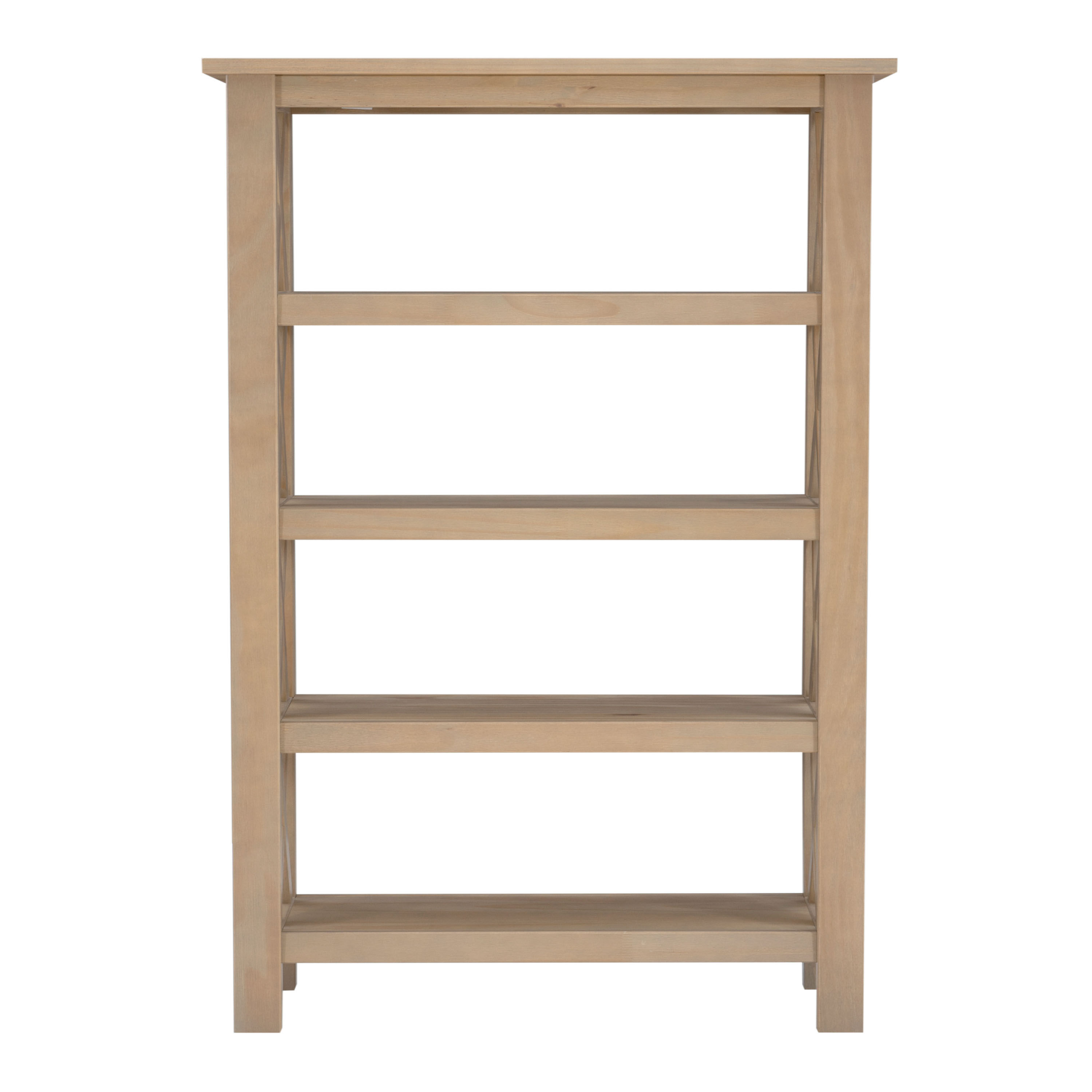 Wilhelm Pine Wood Modern Farmhouse Bookshelf - World Market