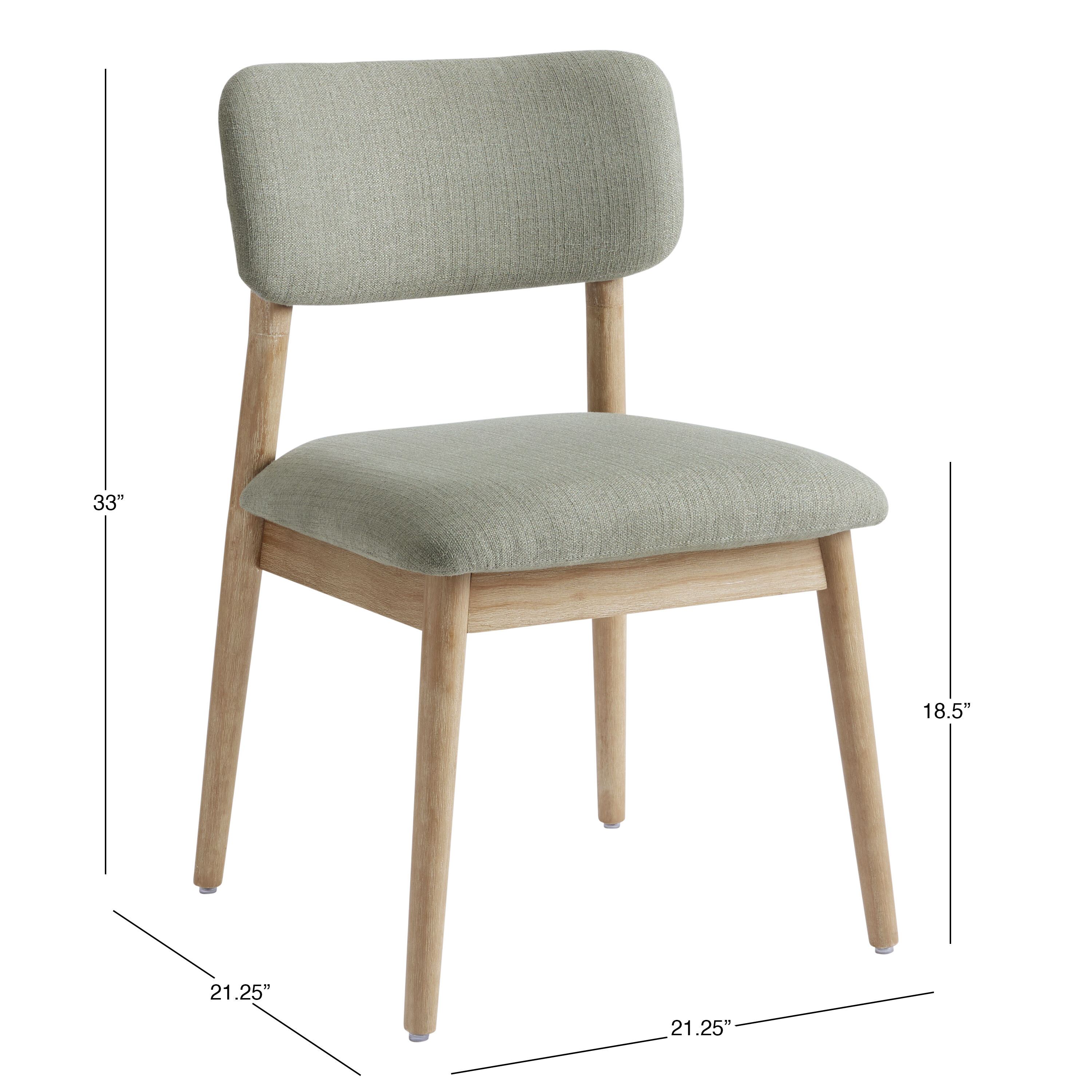 Ramona Sage Split Back Upholstered Dining Chair Set of 2 - World Market