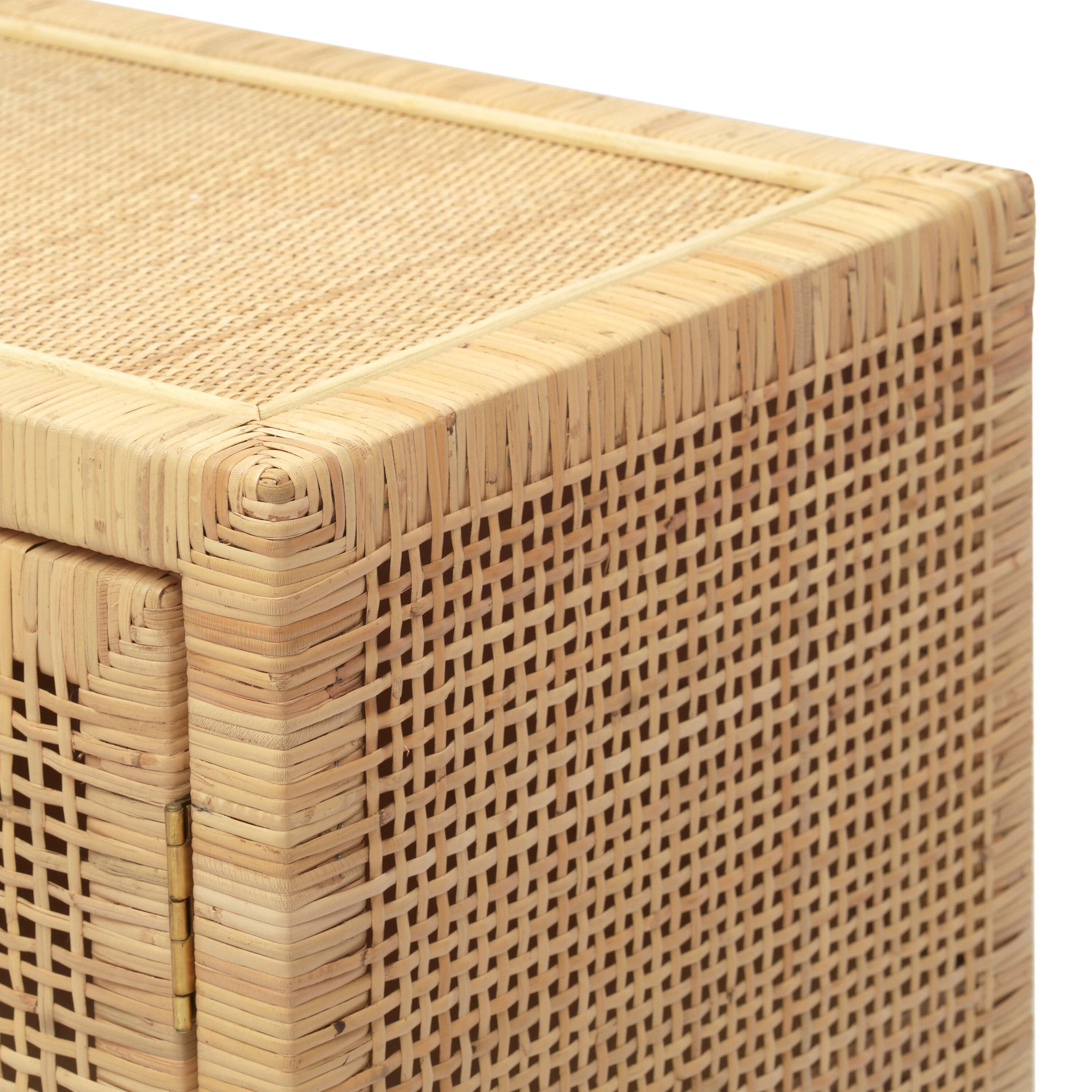 Emilion Mahogany Wood and Rattan Cane Buffet - World Market