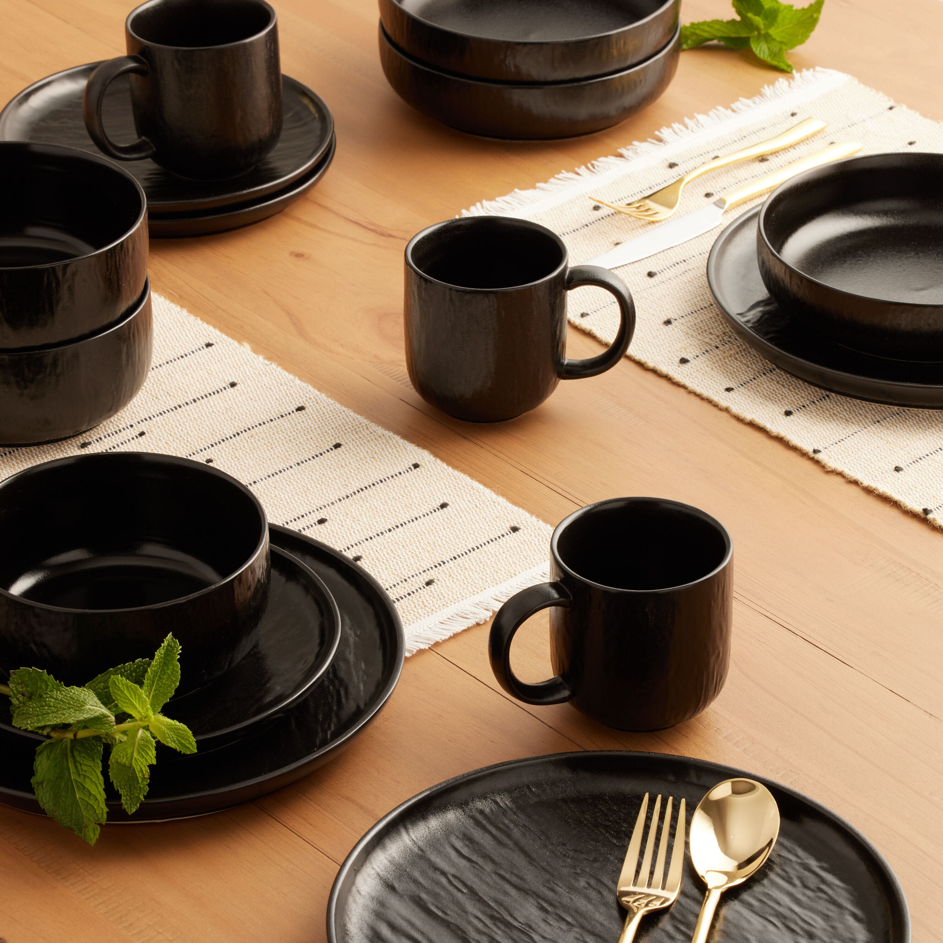 Porcelain Plates With Stacking Rack 12 Piece Set - World Market