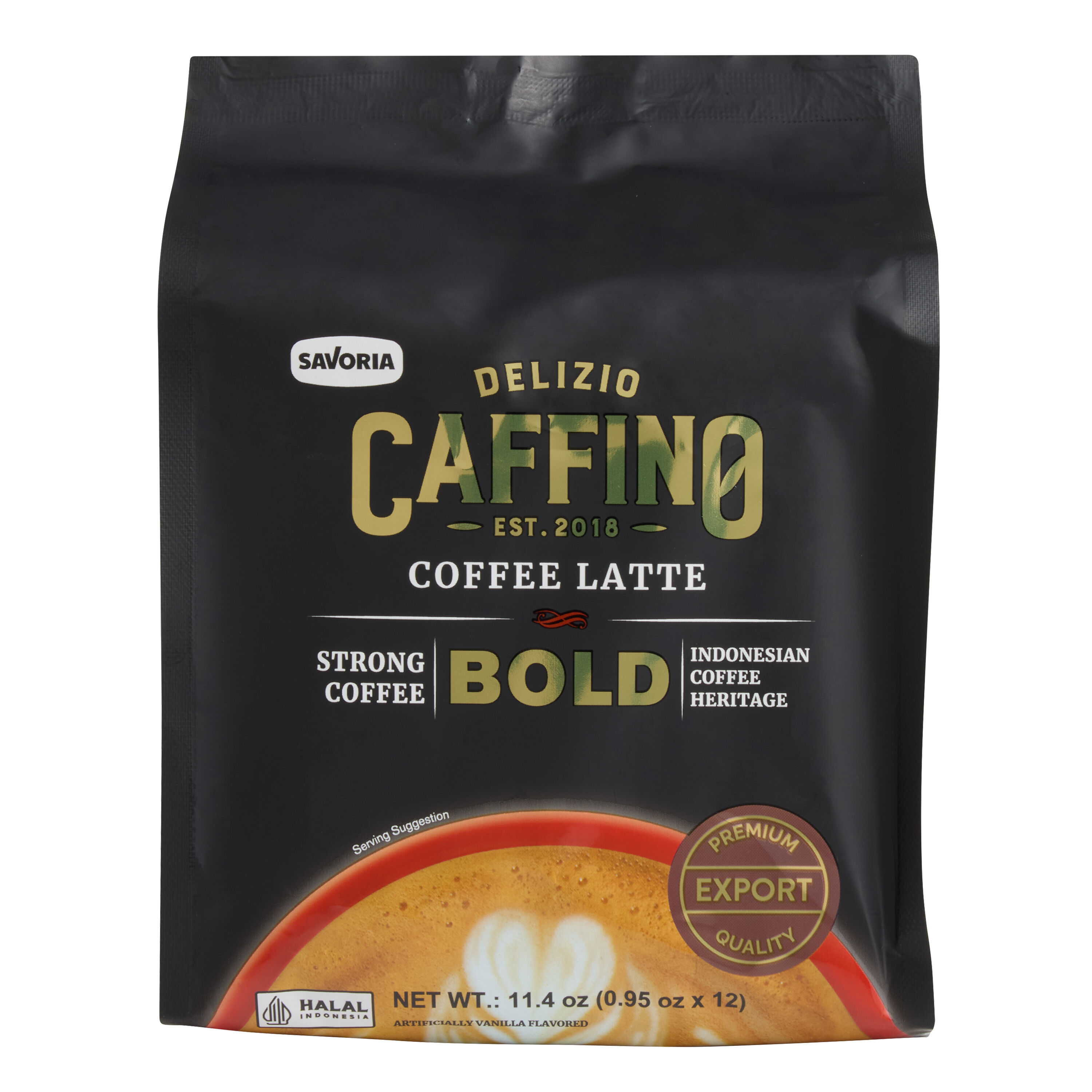 Caffino Bold Coffee Latte Sachets 12 Count - World Market