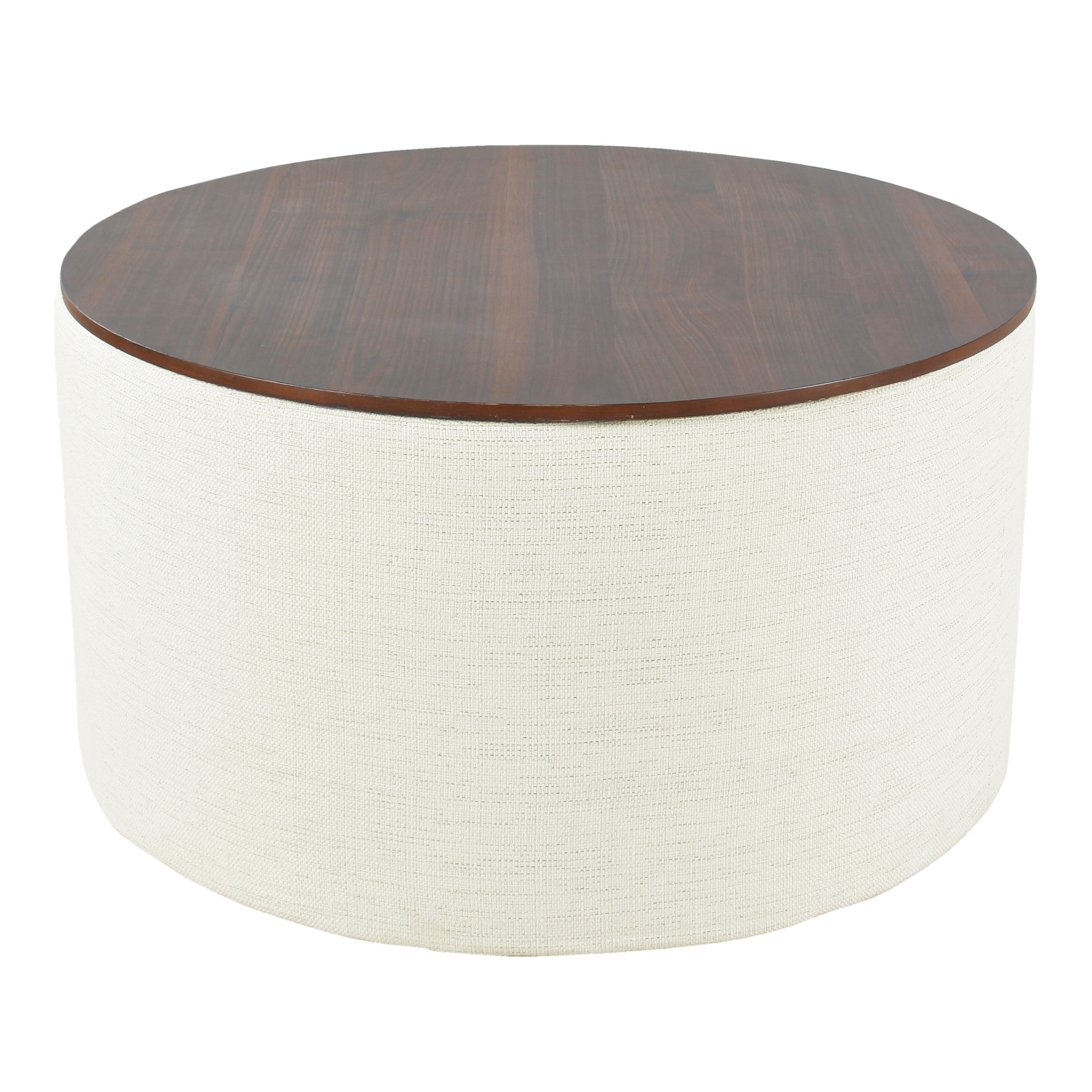 Wood ottoman round store