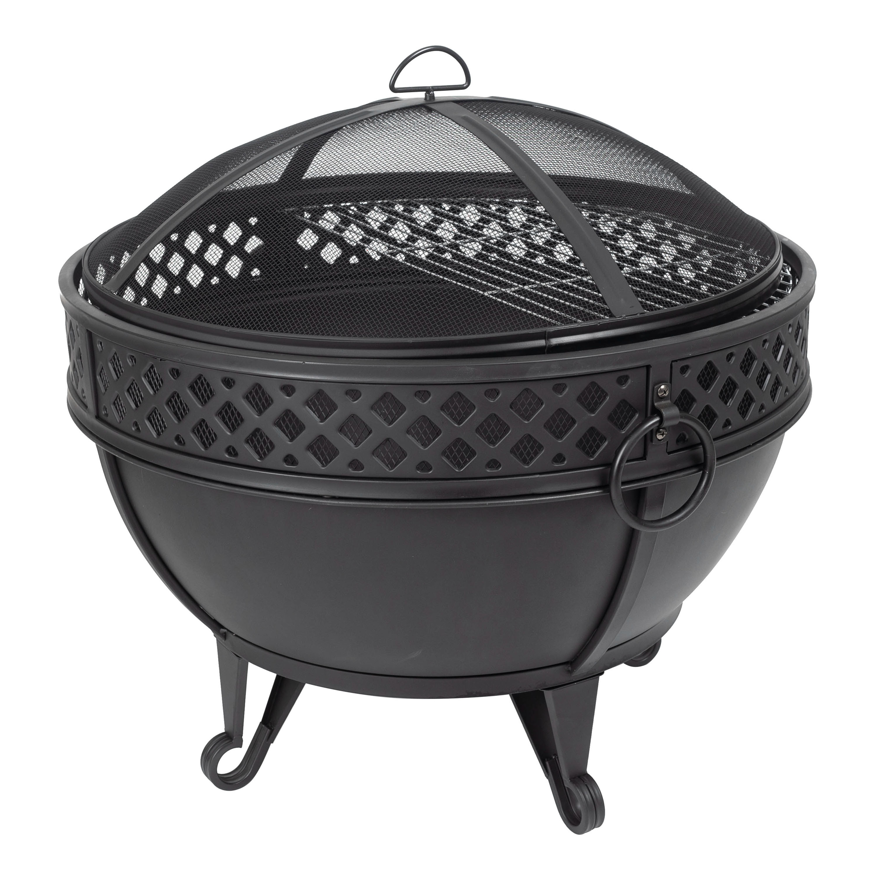 Corbin Black Steel Geo Fire Pit - World Market