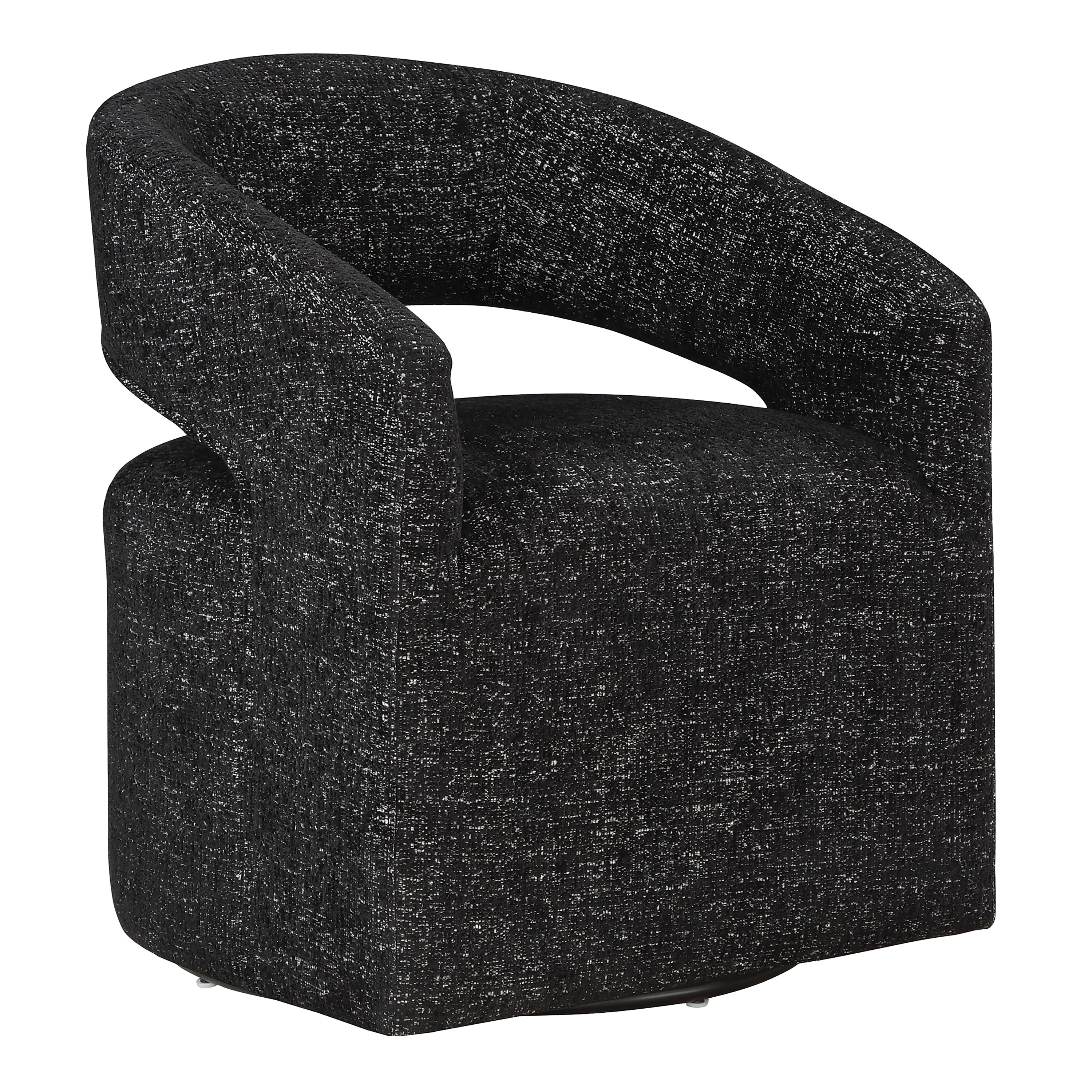 Carlton Curved Open Back Upholstered Swivel Chair - World Market