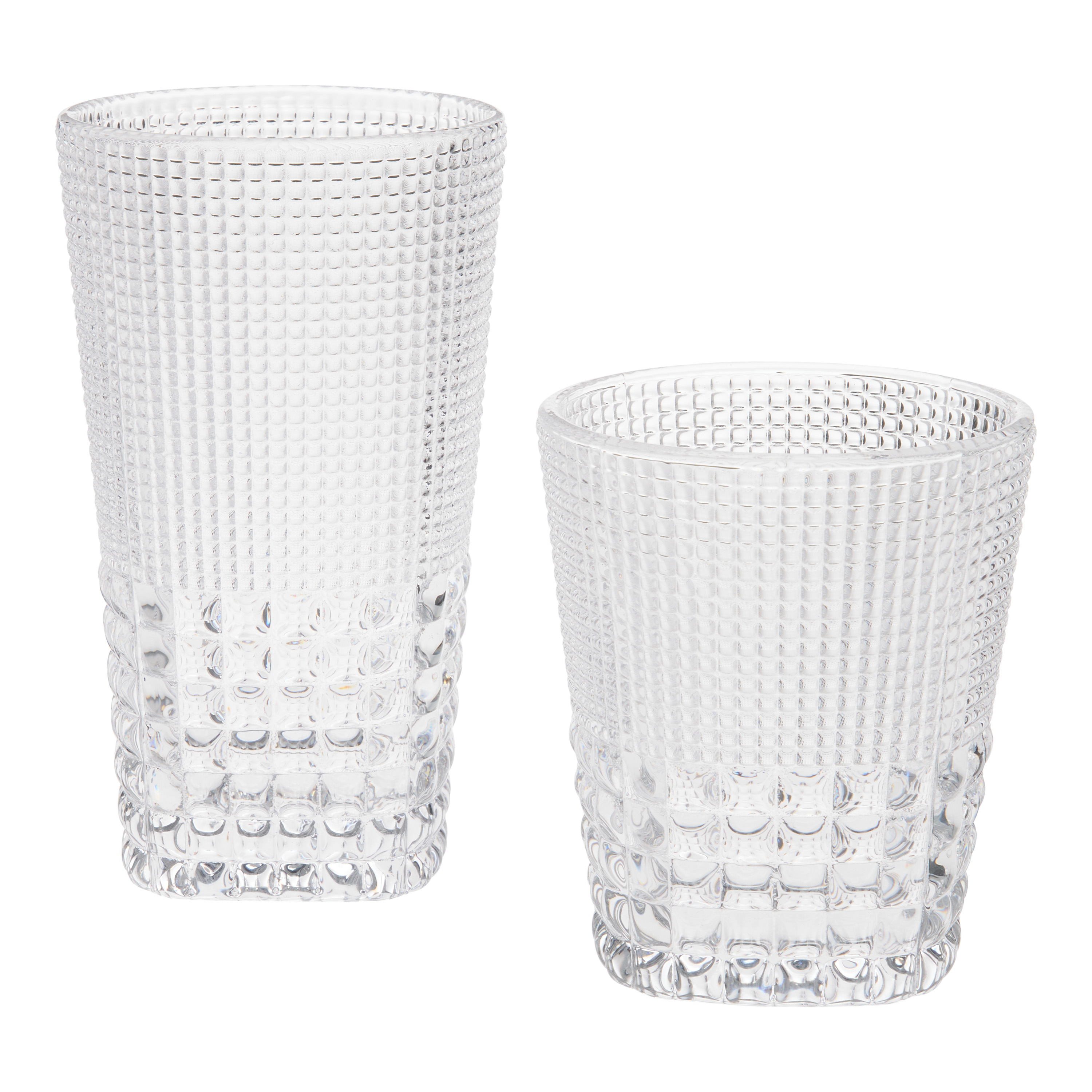 Malcom Pressed Checkered Bar Glass - World Market