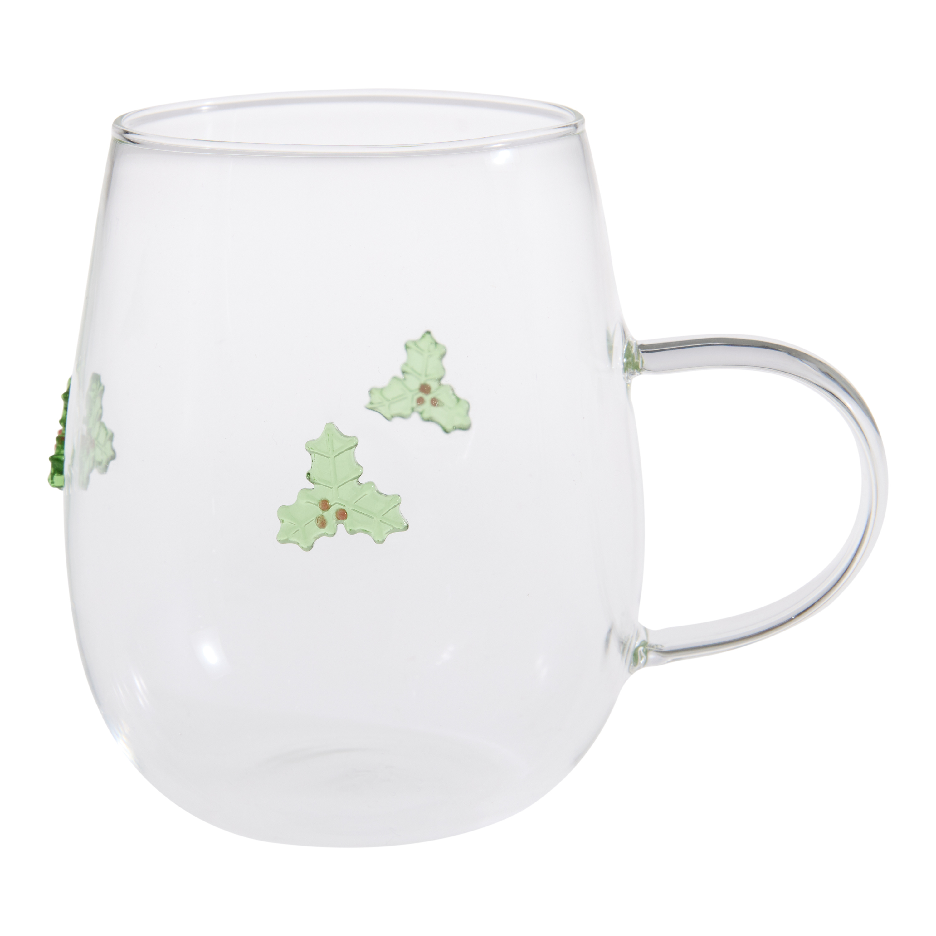 Charm Holly Inlay Glass Mug - World Market
