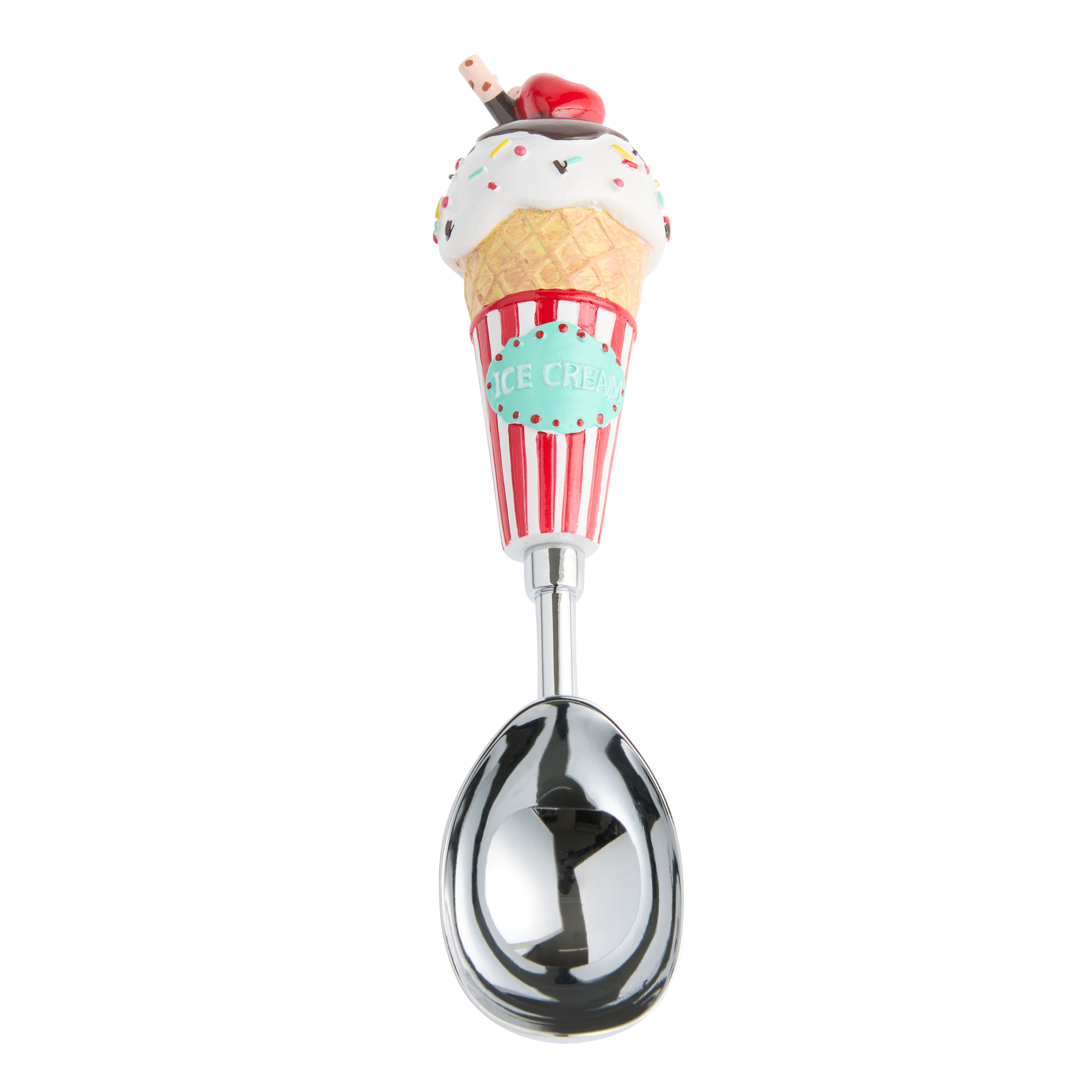 Metal and Resin Cherry Sundae Cone Figural Ice Cream Scoop - World Market