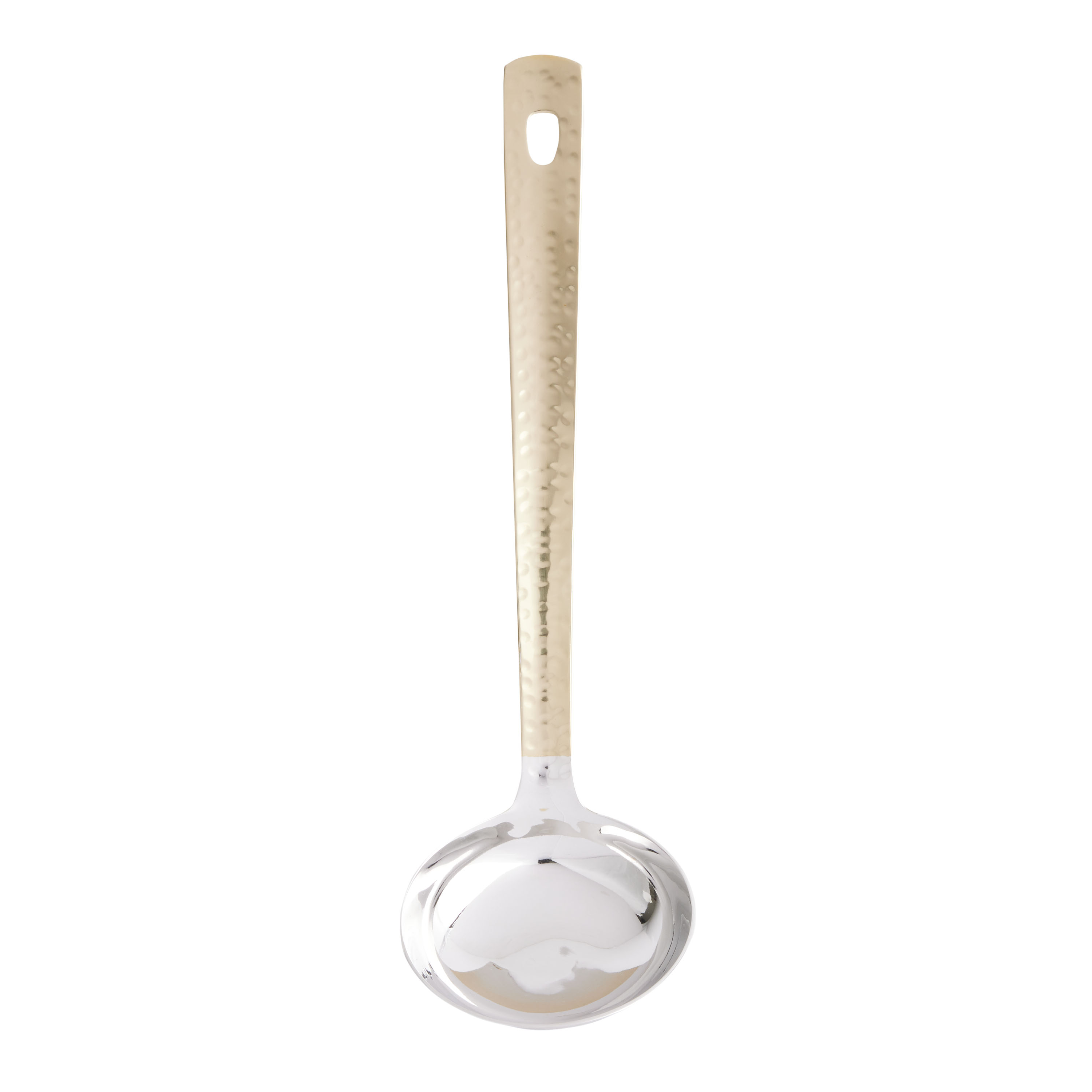 Two Tone Hammered Stainless Steel Ladle - World Market