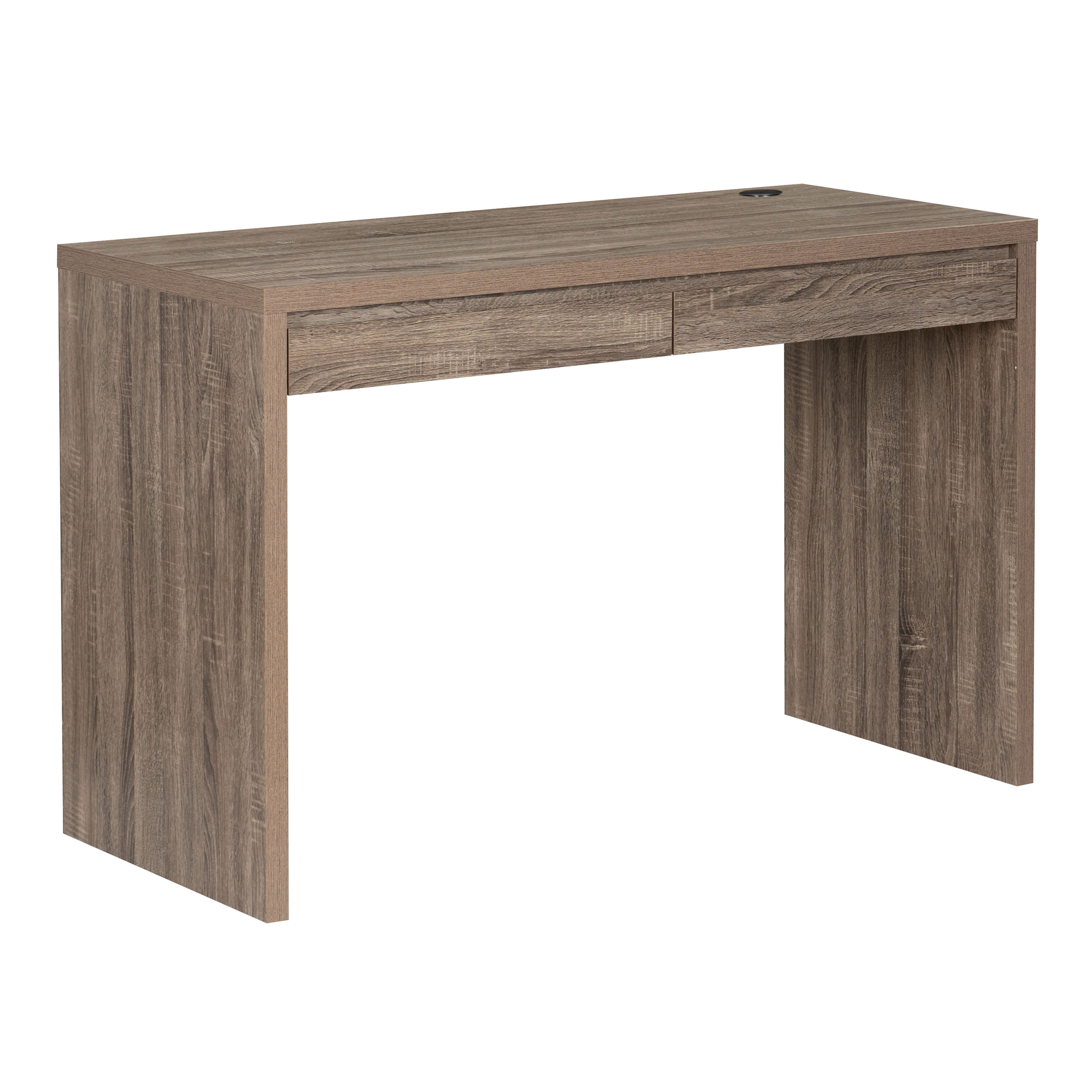 Bream Gray Modern Desk with Drawers - World Market