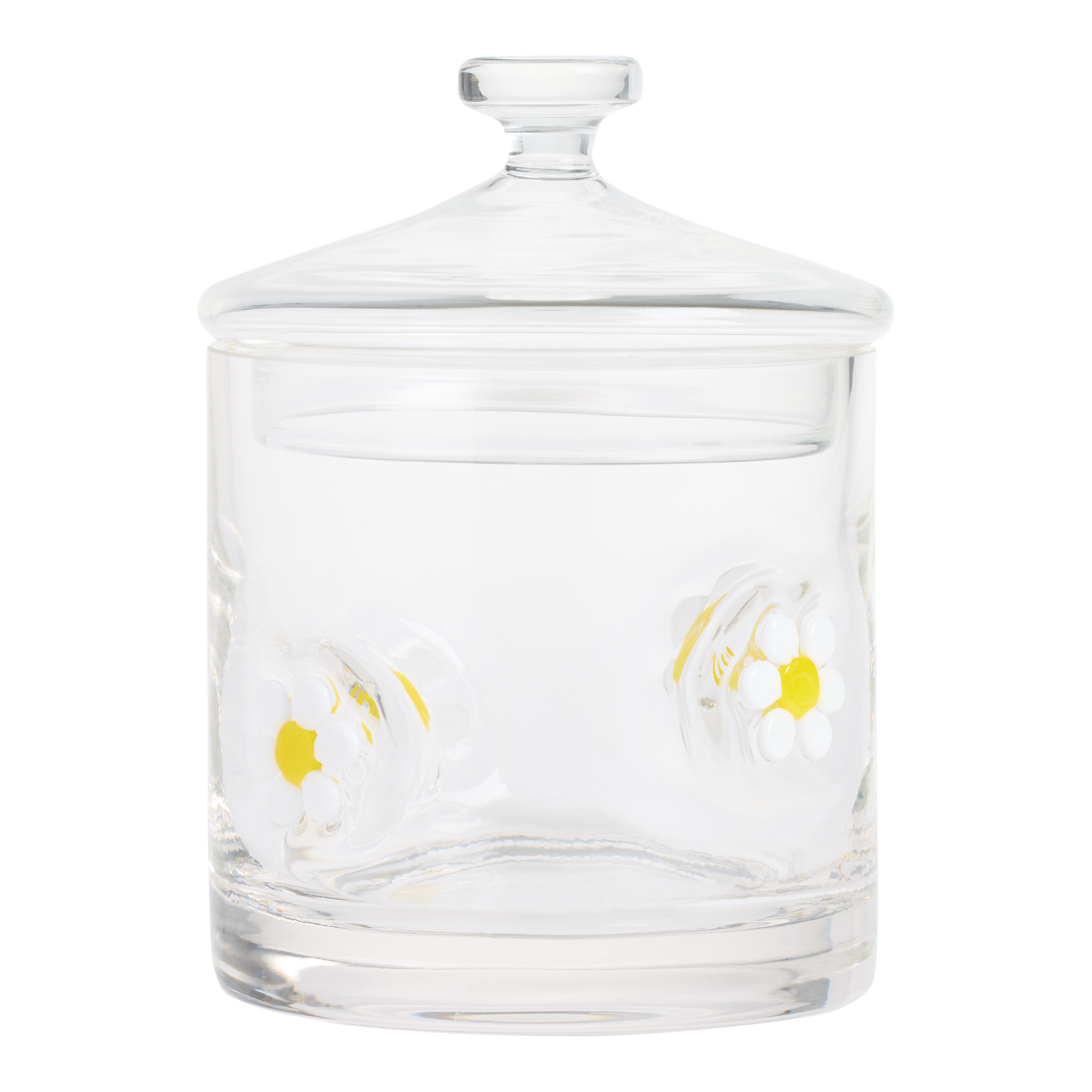 Charm Daisy Inlay Glass Sugar Bowl - World Market