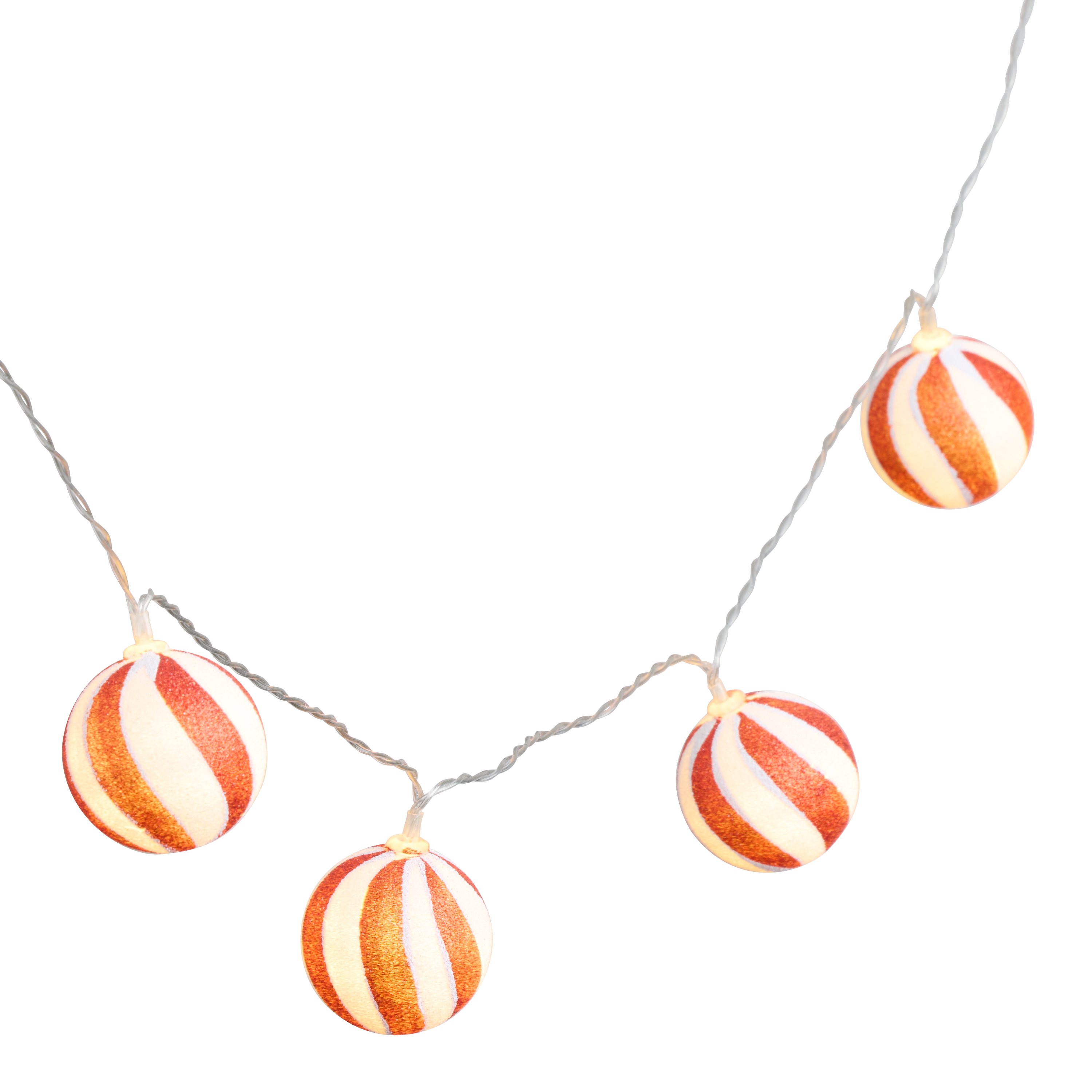 Glass Peppermint LED Battery Operated String Lights - World Market