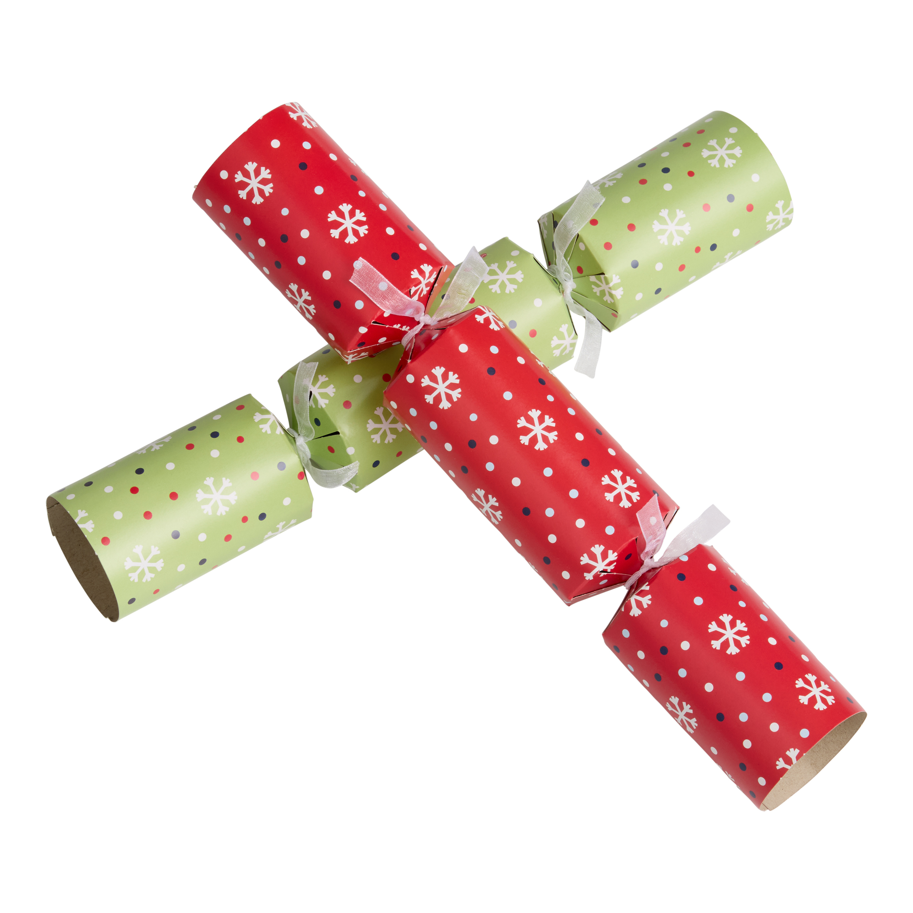 Large Red and Green Bingo Game Christmas Crackers 6 Count - World Market