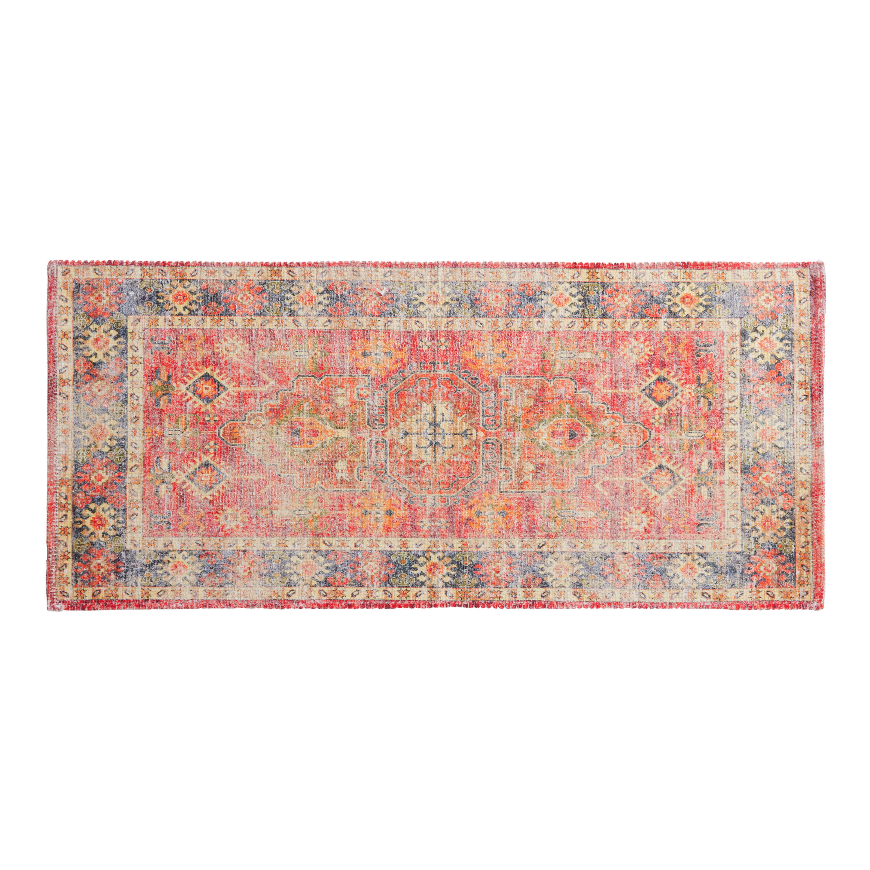 Alaina Multicolor Persian Style Rug Print Bath Mat - World Market