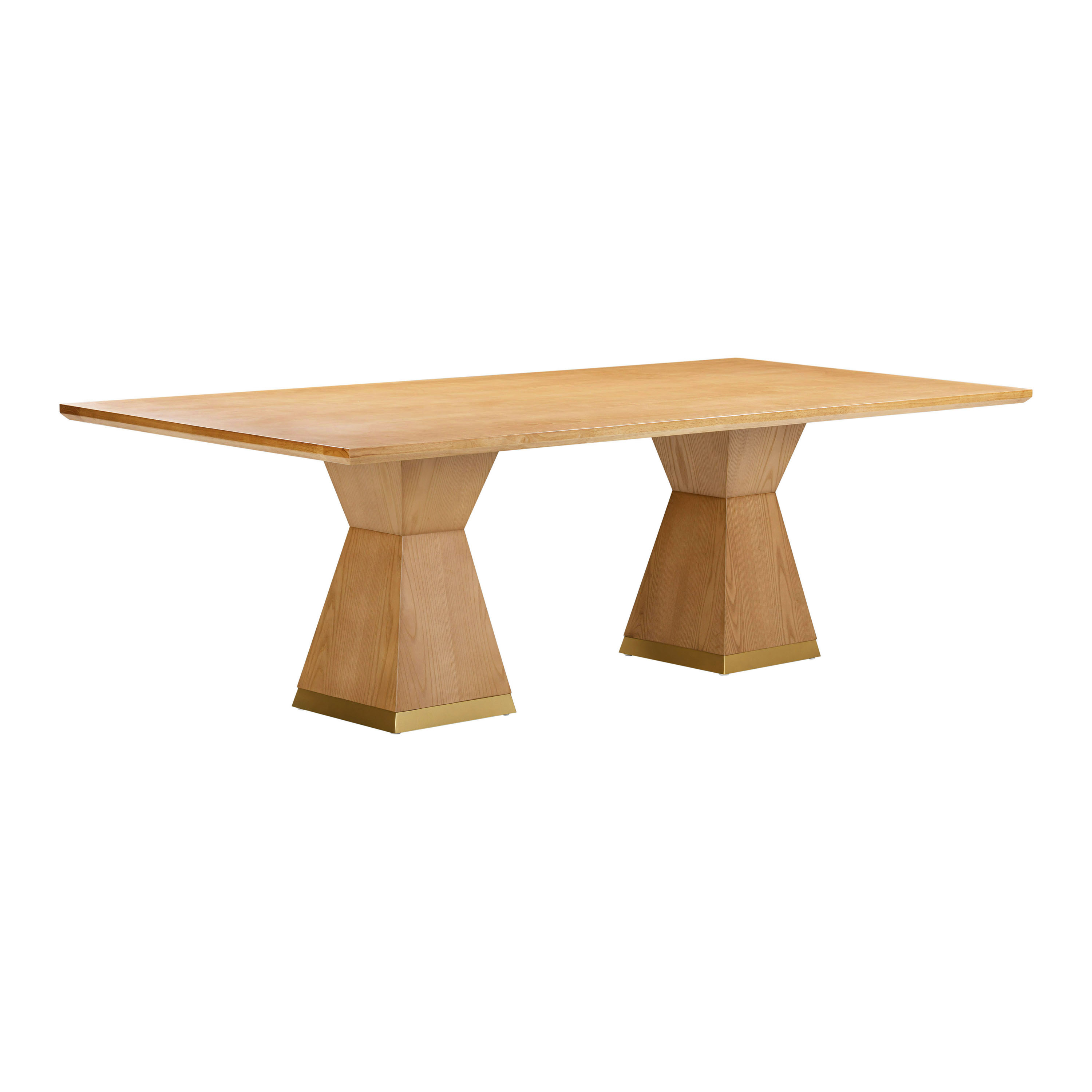 Hornby Wood Pillar Leg Geo Dining Table - World Market