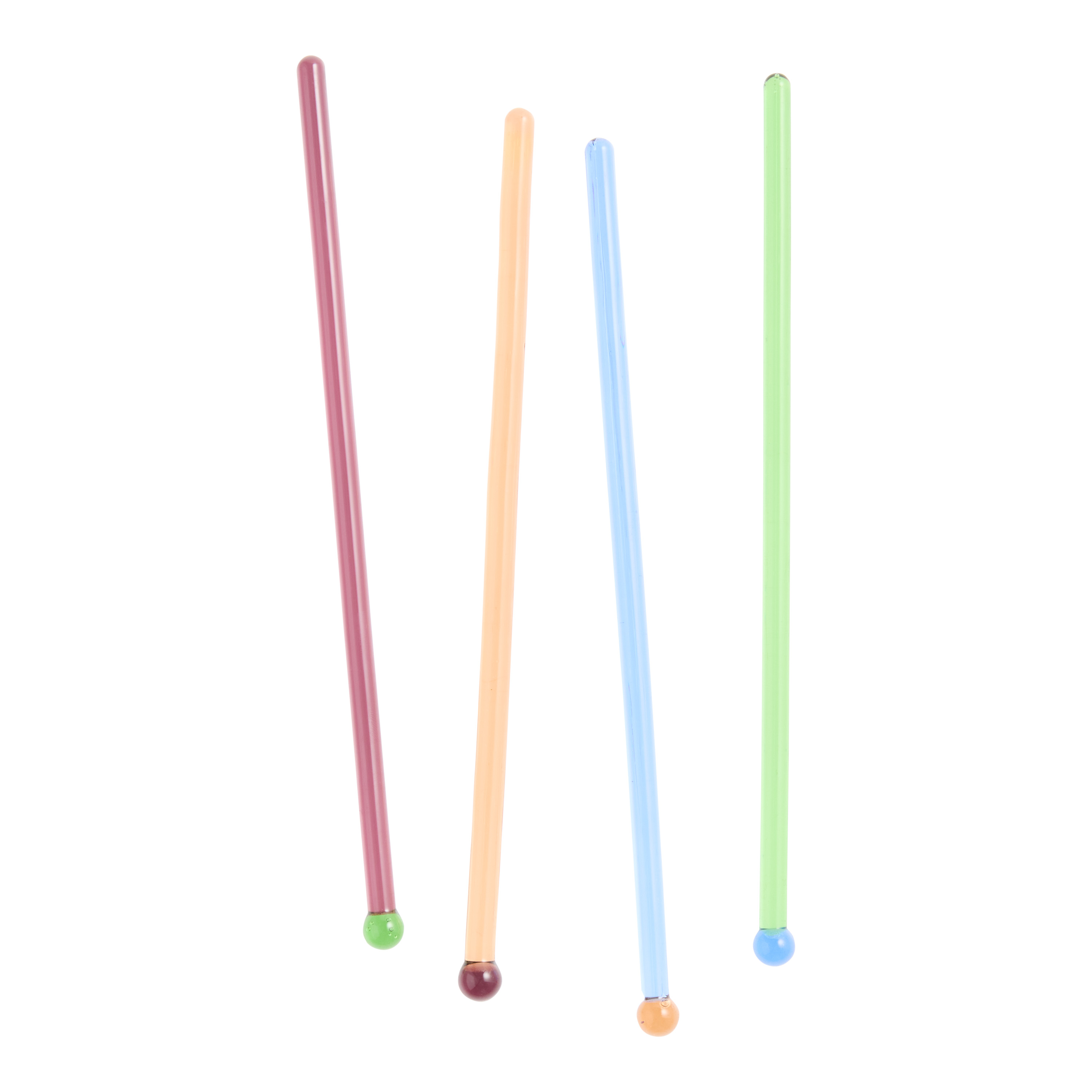 Multicolor Glass Drink Stirrer 4 Pack - World Market