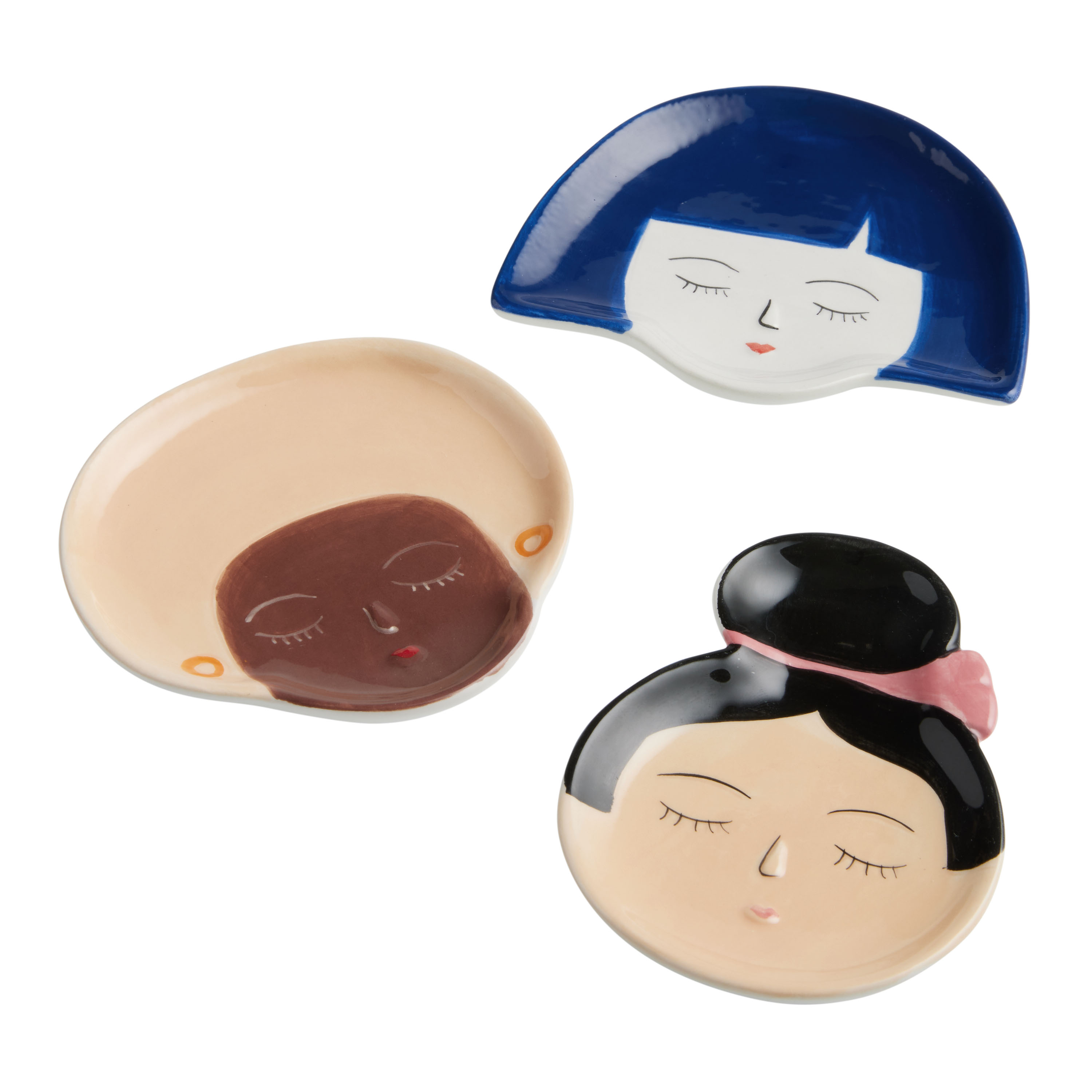 Ceramic Lovely Lady Tea Rests Set of 3 - World Market
