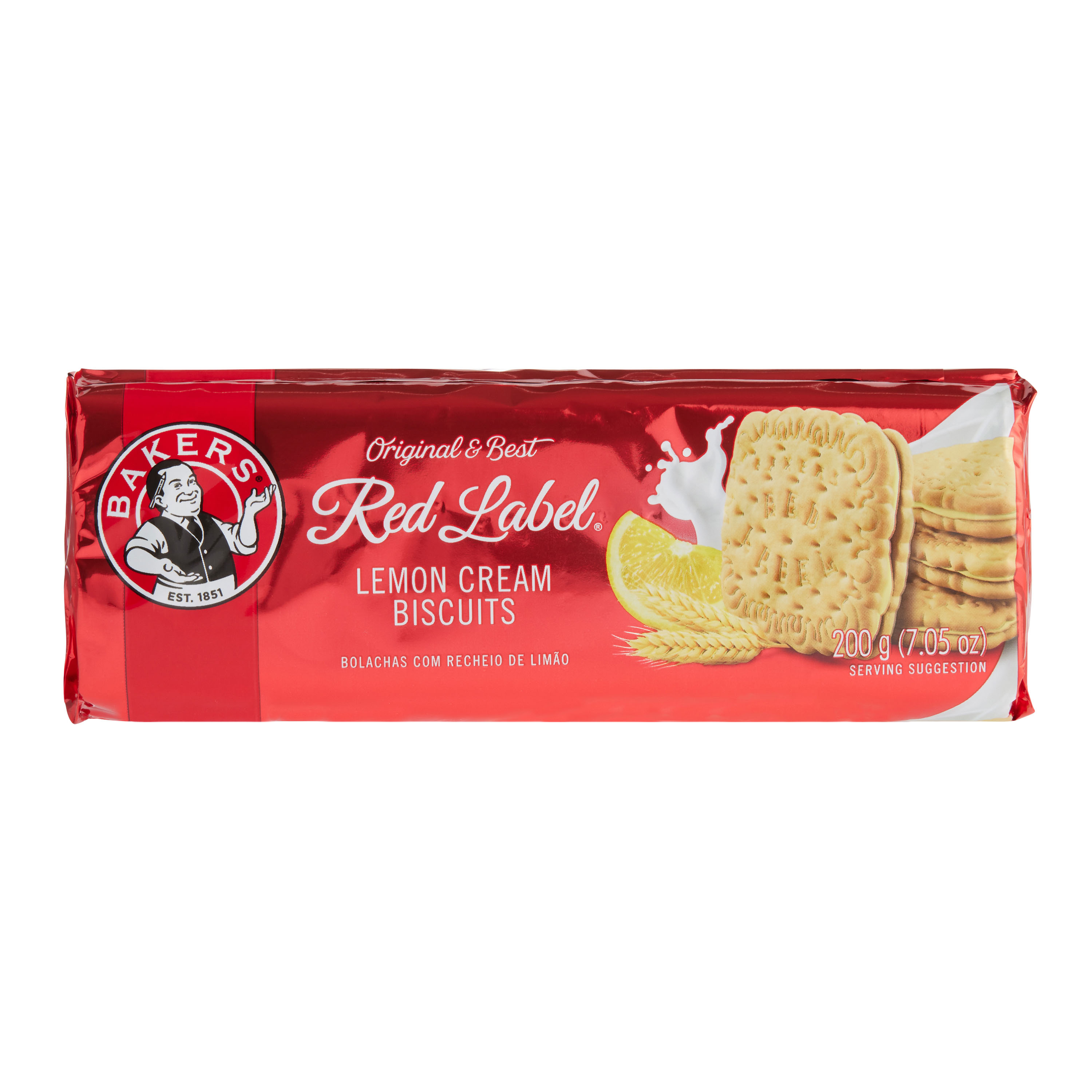 Bakers Red Label Lemon Cream Biscuit Sandwich Cookies - World Market
