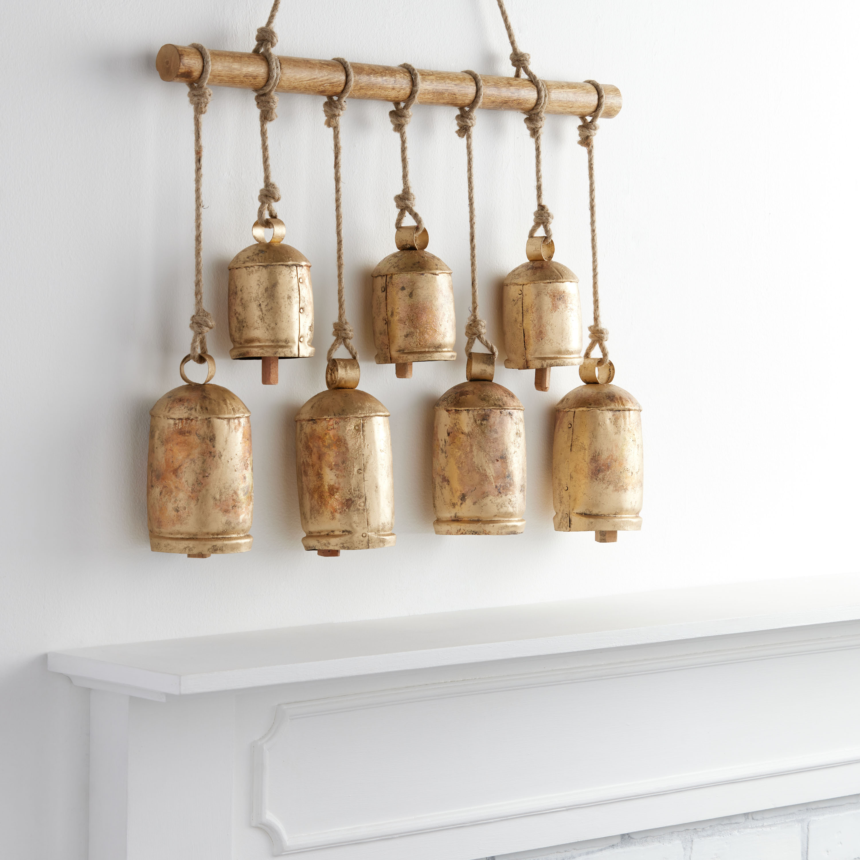 Large Gold Metal Bells Hanging Decor - World Market