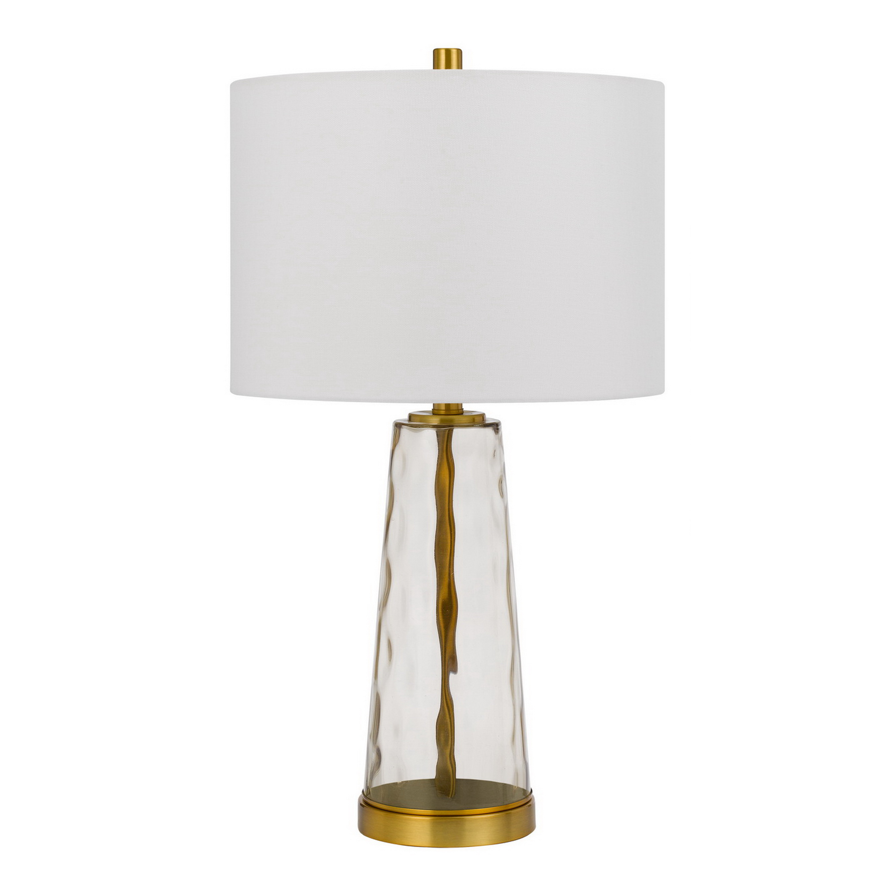 Morley Glass And Antique Brass Ripple Table Lamp 2 Piece Set - World Market