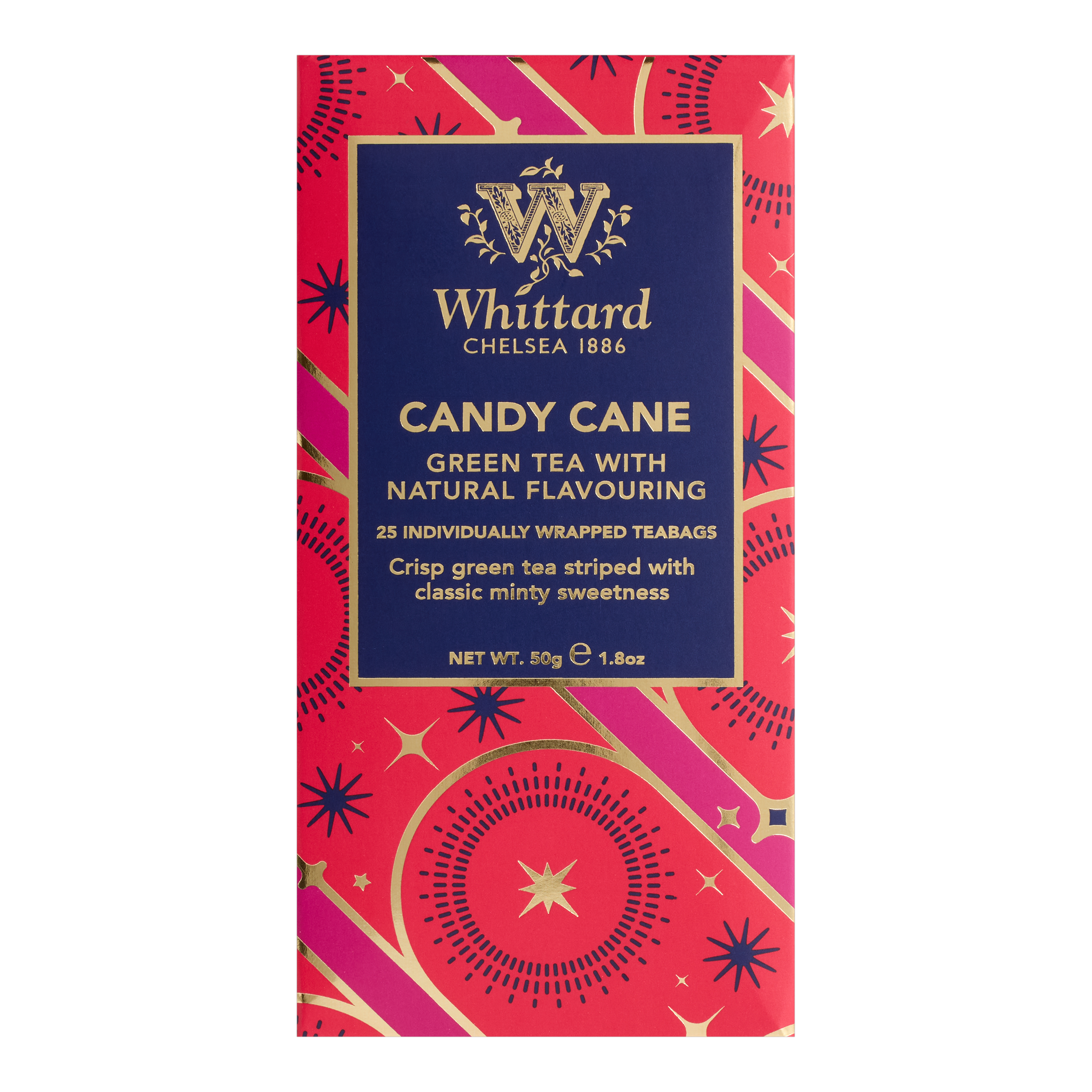 Whittard Candy Cane Green Tea Sachets 25 Count - World Market