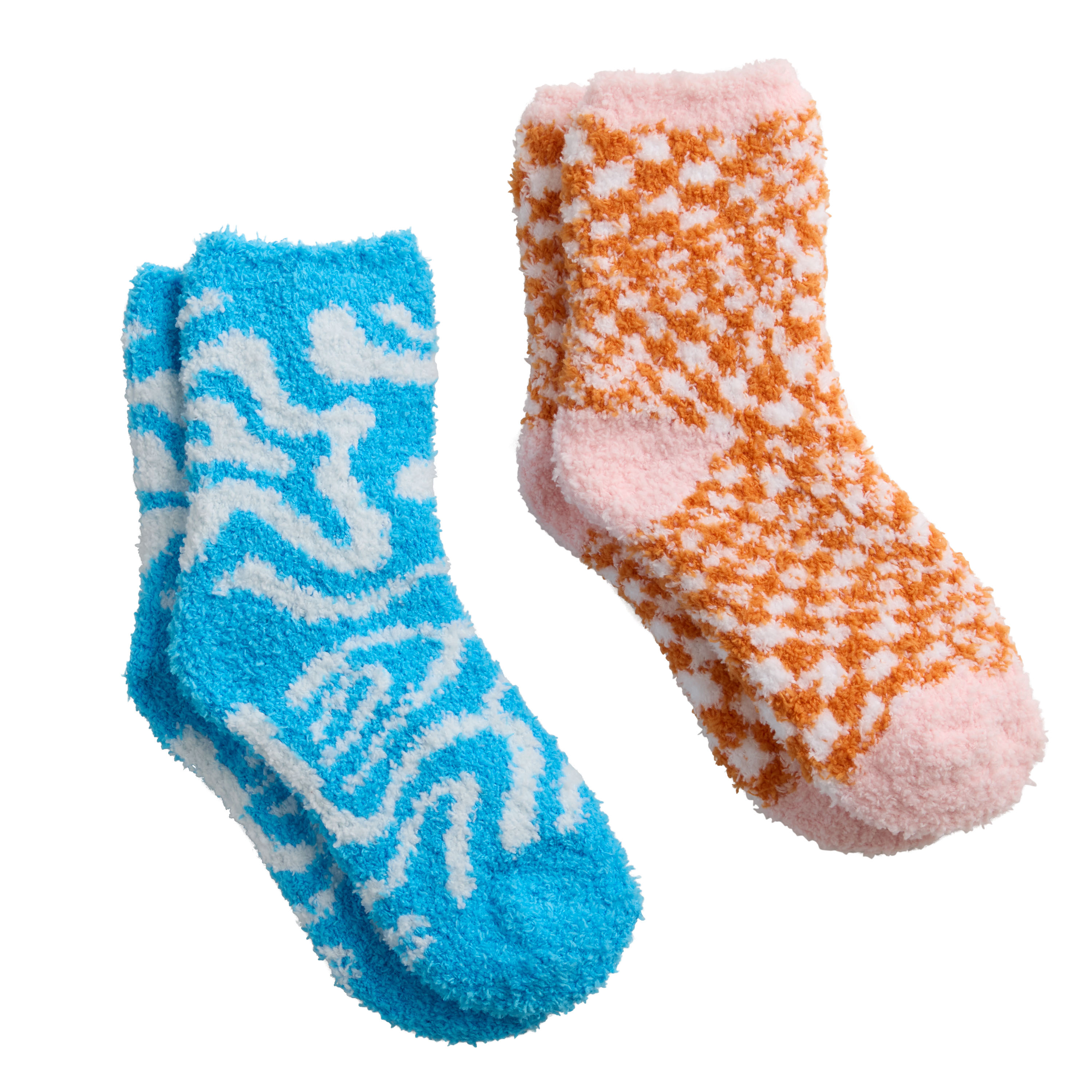 Multicolor Retro Cozy Socks 2 Pack - World Market