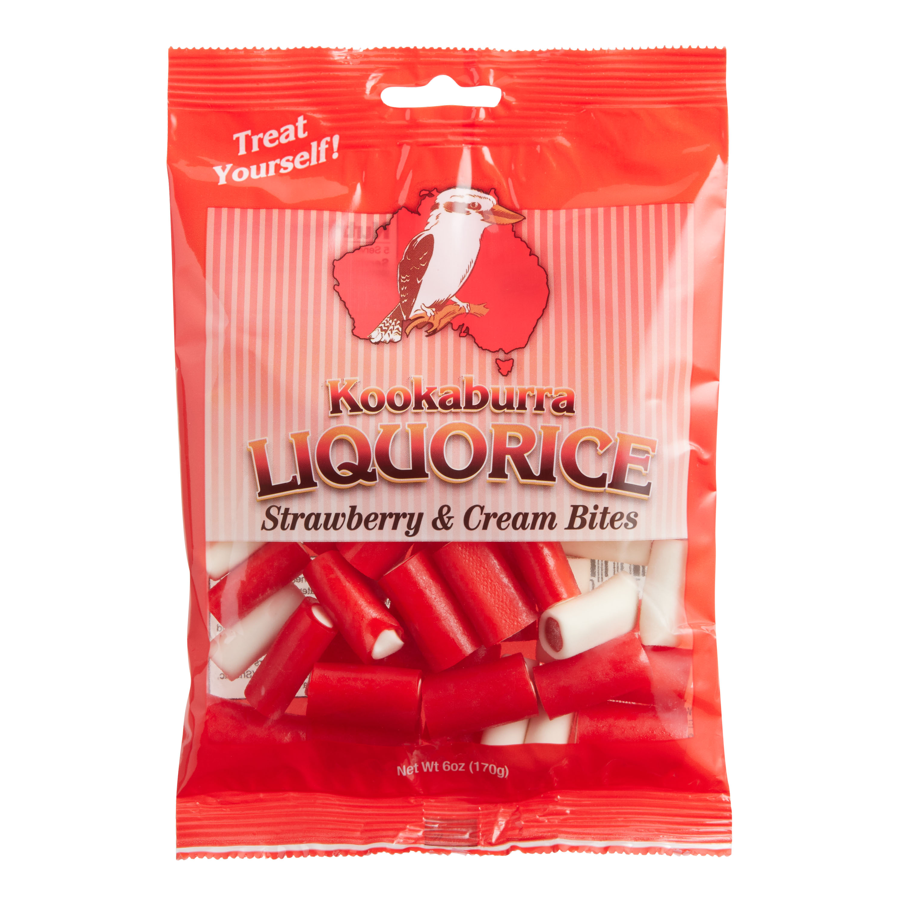 Kookaburra Strawberry and Cream Licorice Bites Set Of 2 - World Market