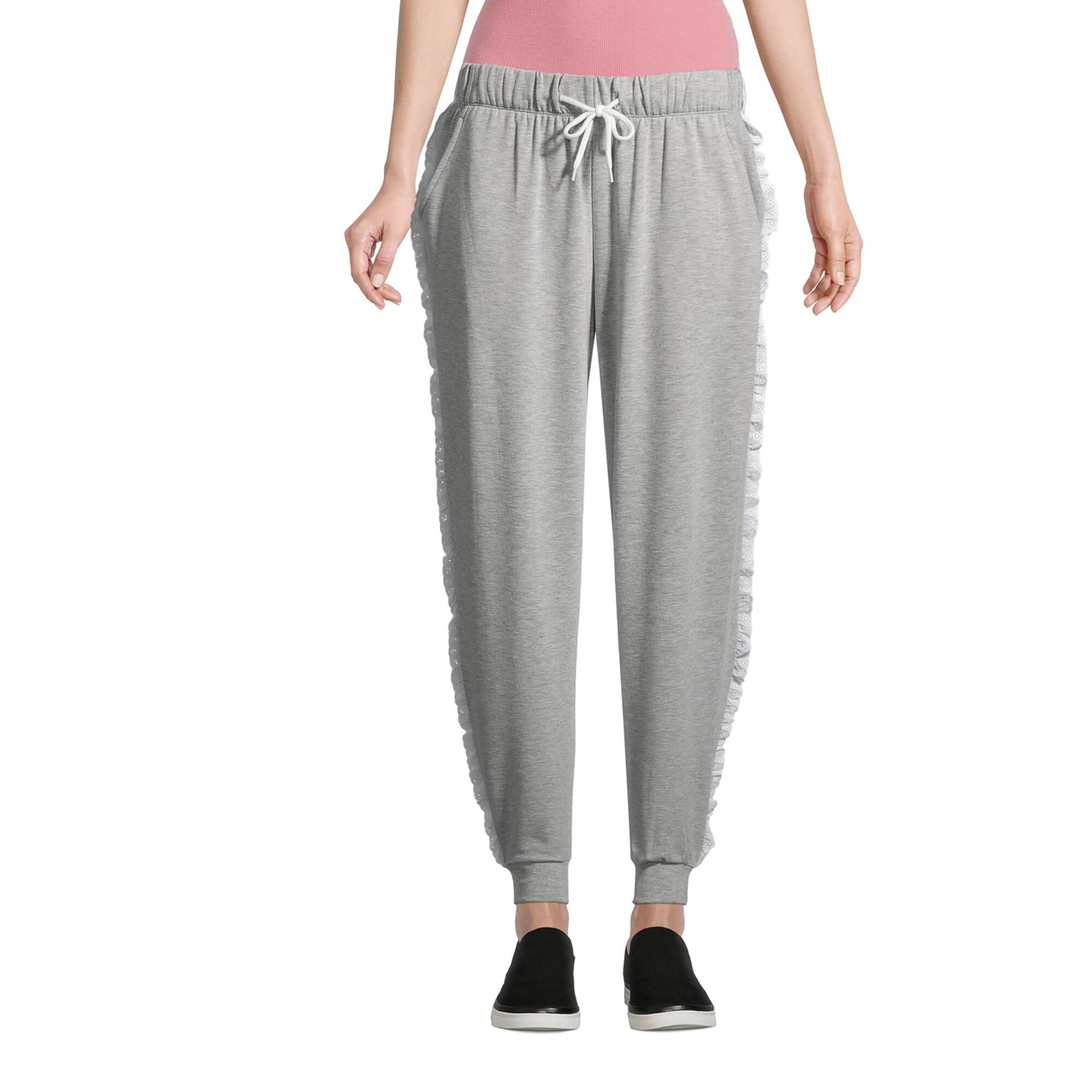 Heathered Gray Eyelet Lace Lounge Pants - World Market