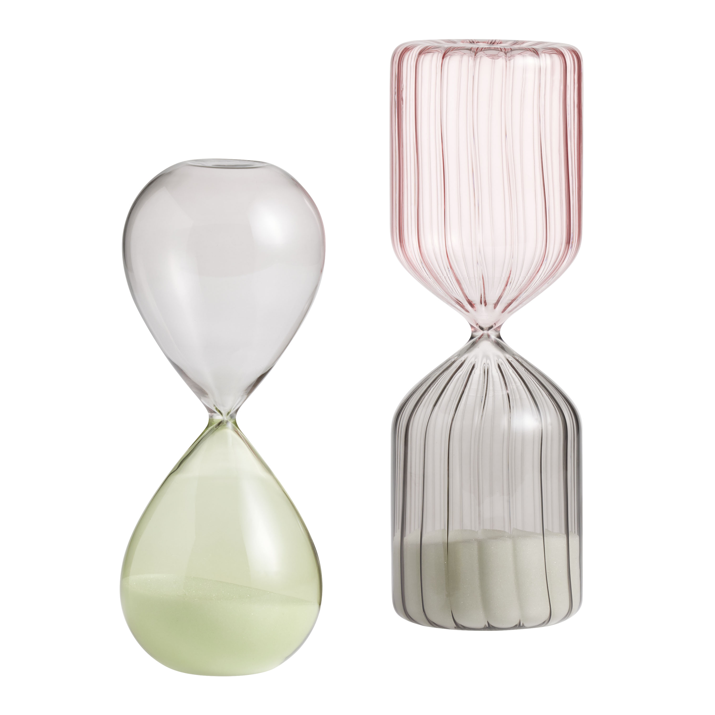 Colored Glass Hourglass Timer Decor - World Market