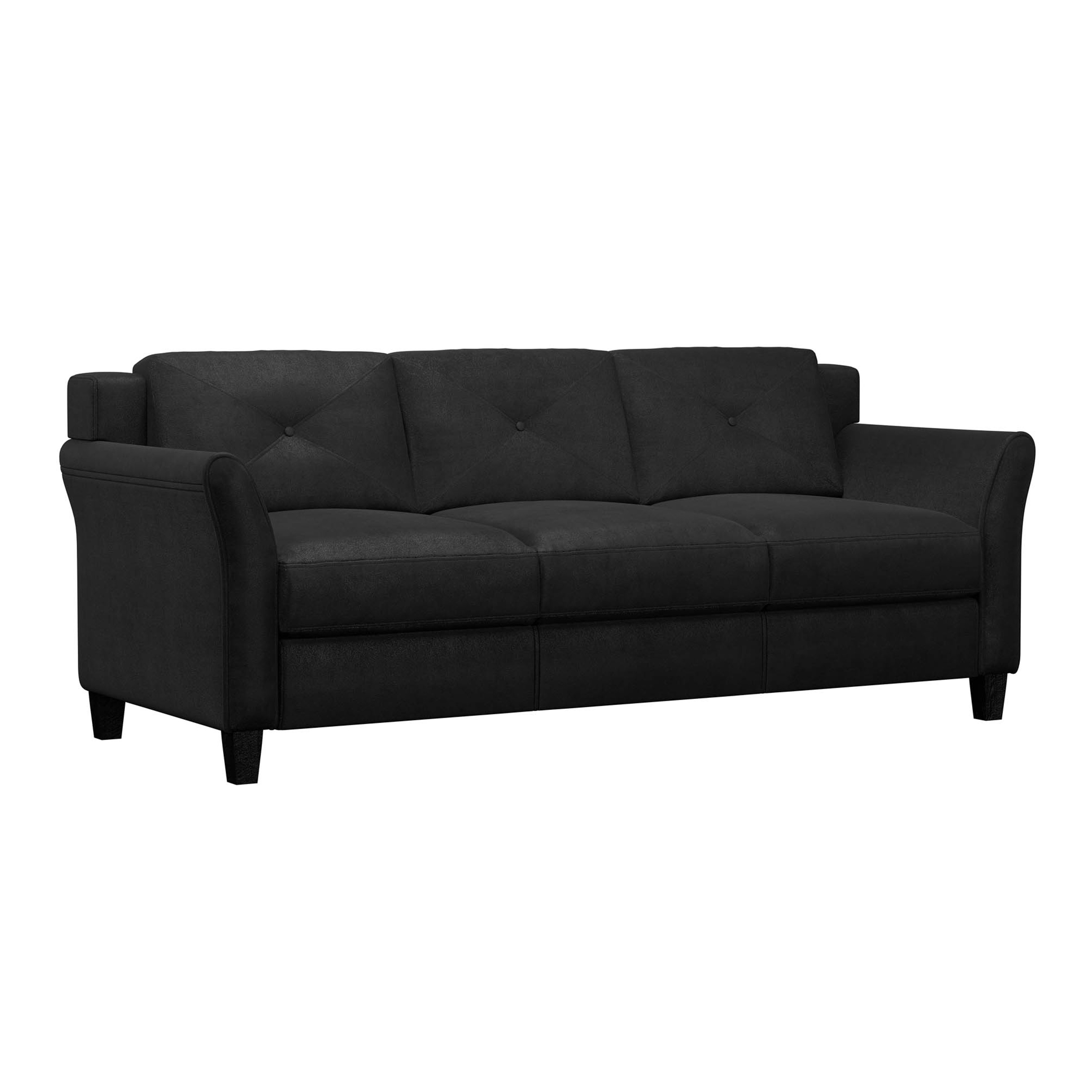Renne Microfiber Tufted Roll Arm Sofa - World Market