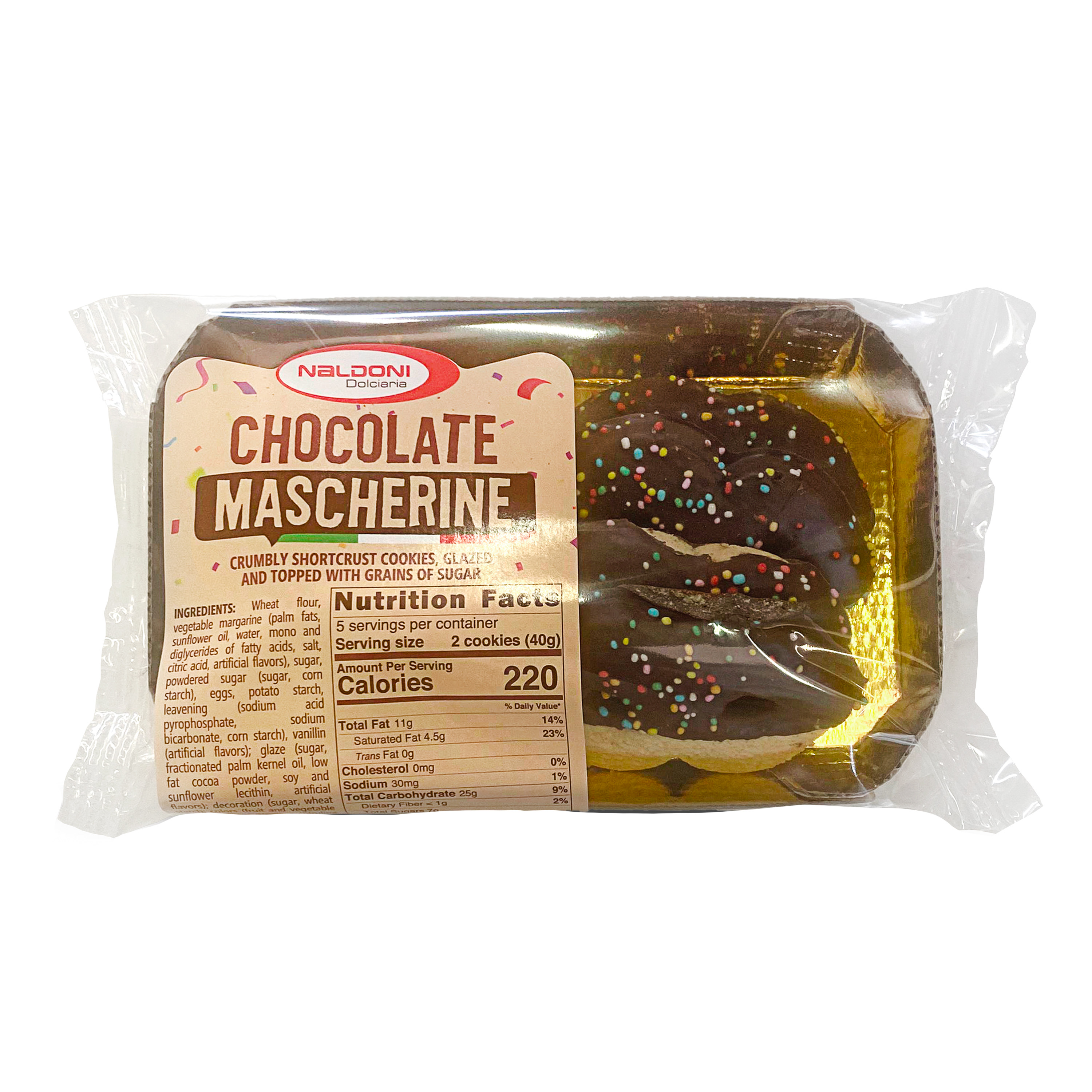 Naldoni Mascherine Chocolate Shortbread Cookies - World Market
