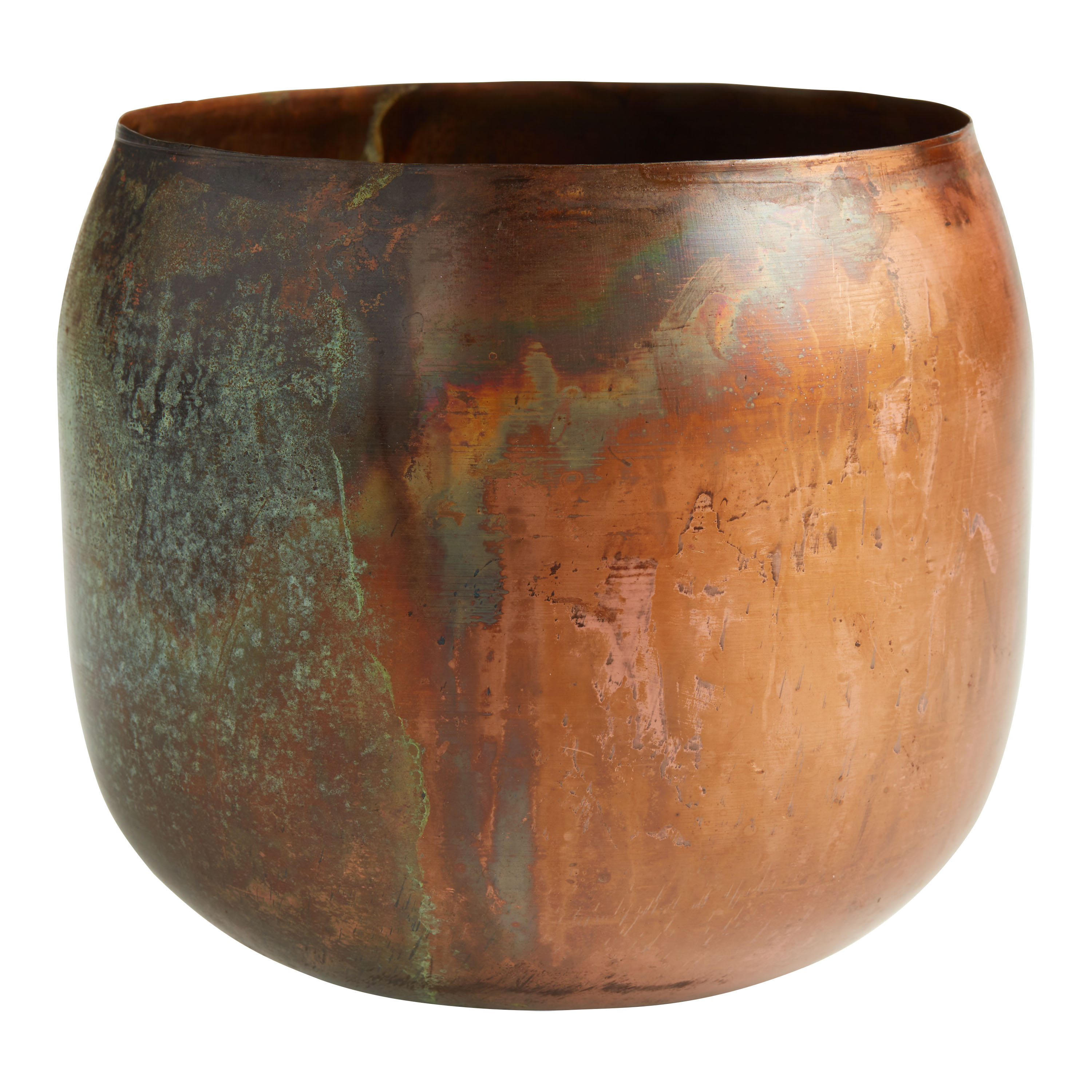 Copper Vintage Patina Metal Planter - World Market