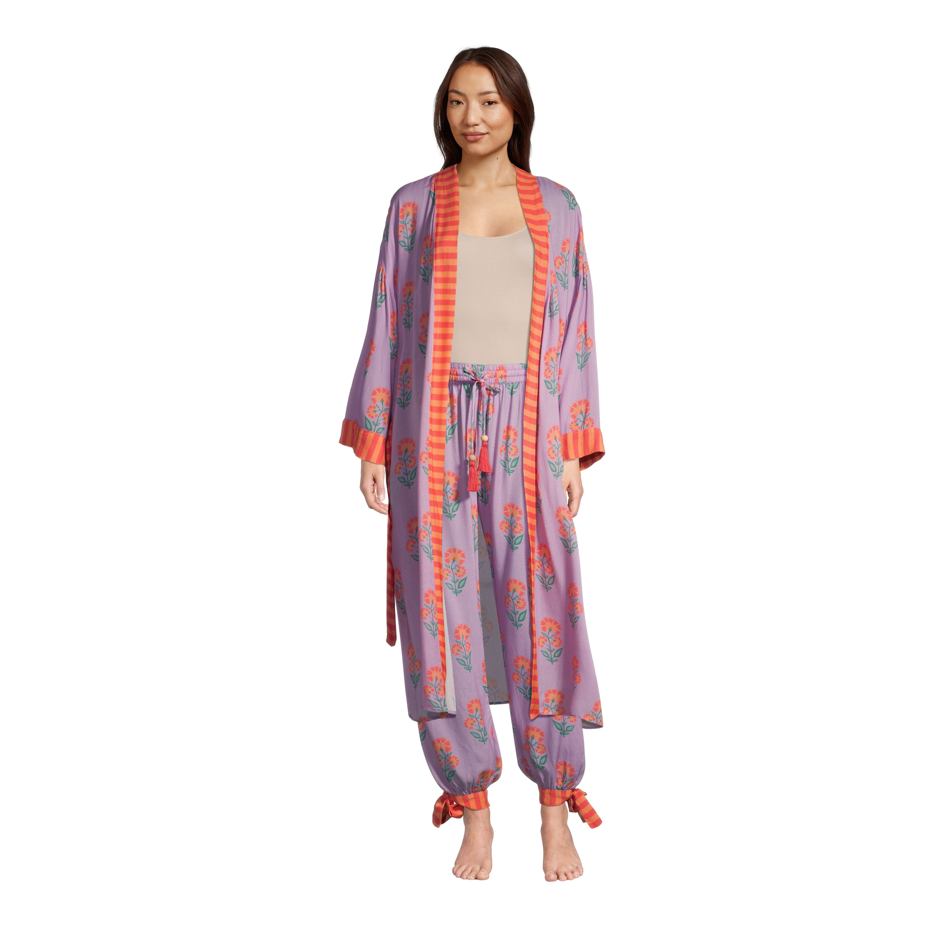 Lavender and Coral Bhuti Floral Pajama Collection - World Market