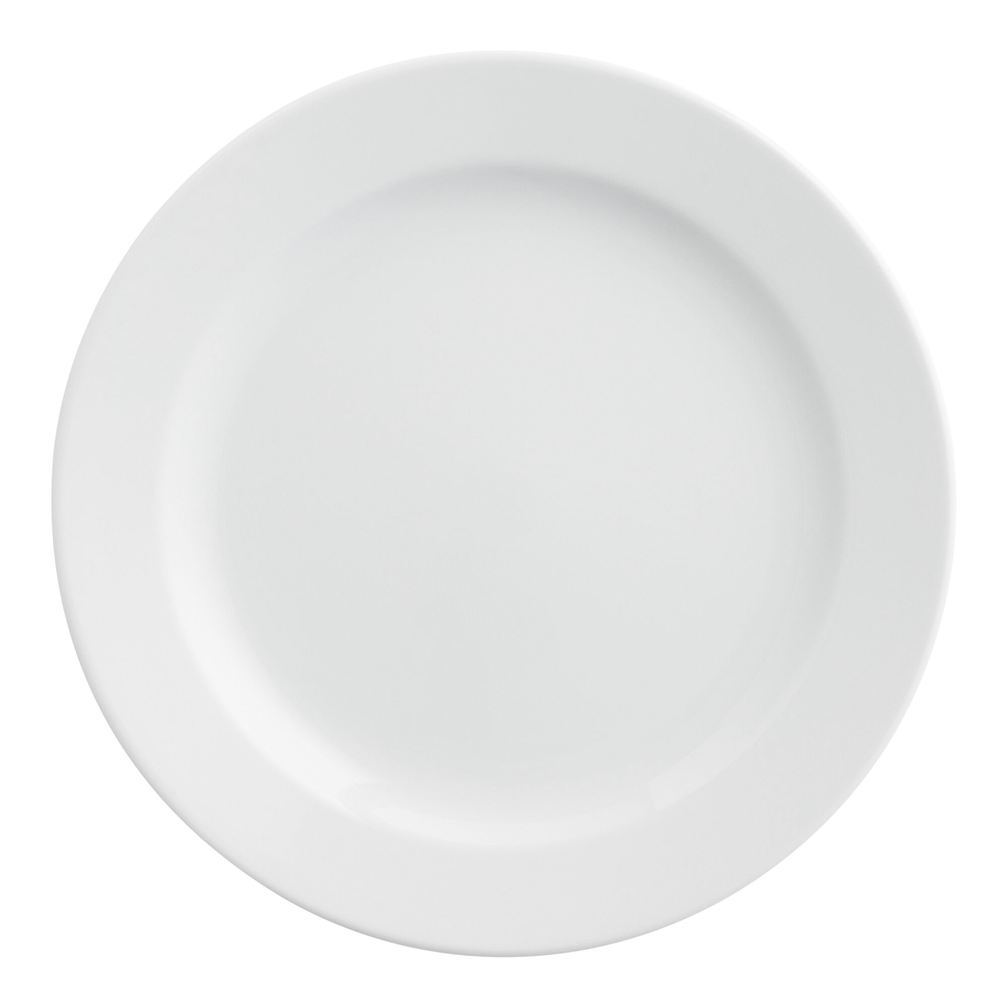 Coupe White Porcelain Wide Rim Dinner Plate - World Market